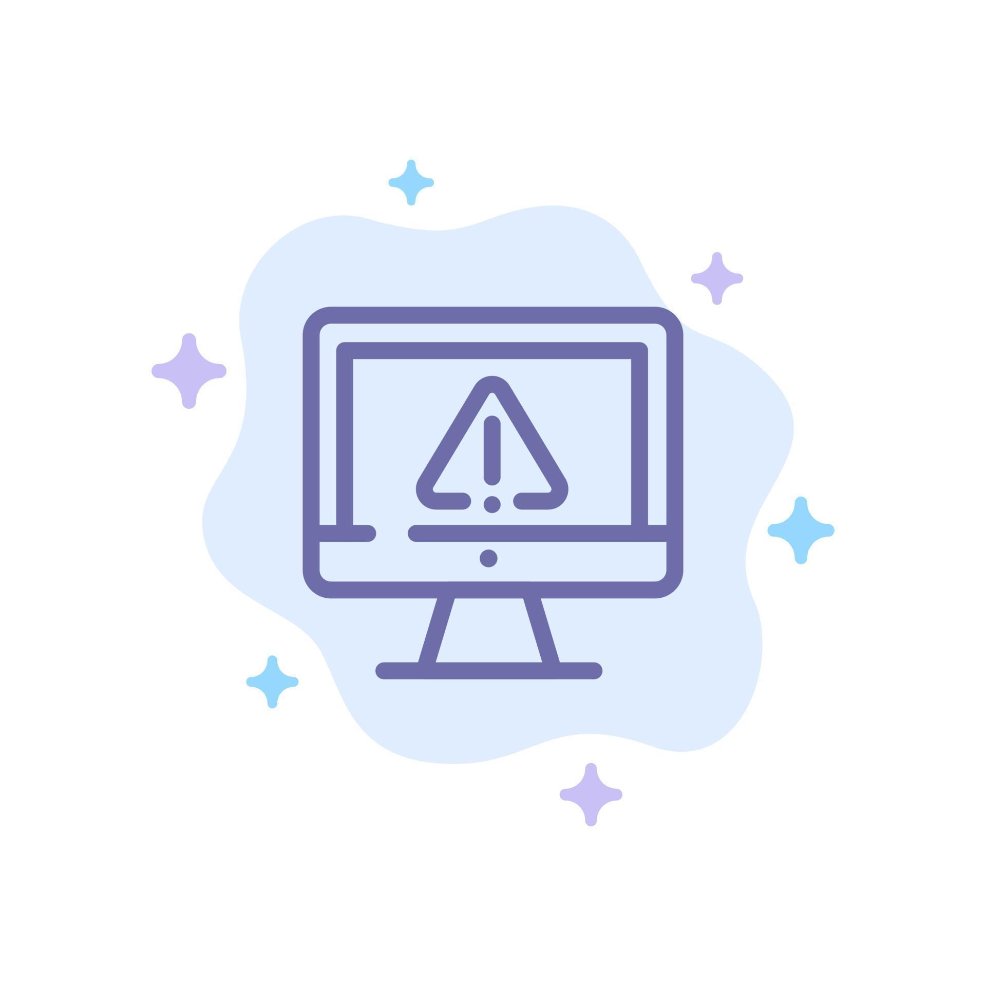 Computer Data Information Internet Security Blue Icon On Abstract Cloud