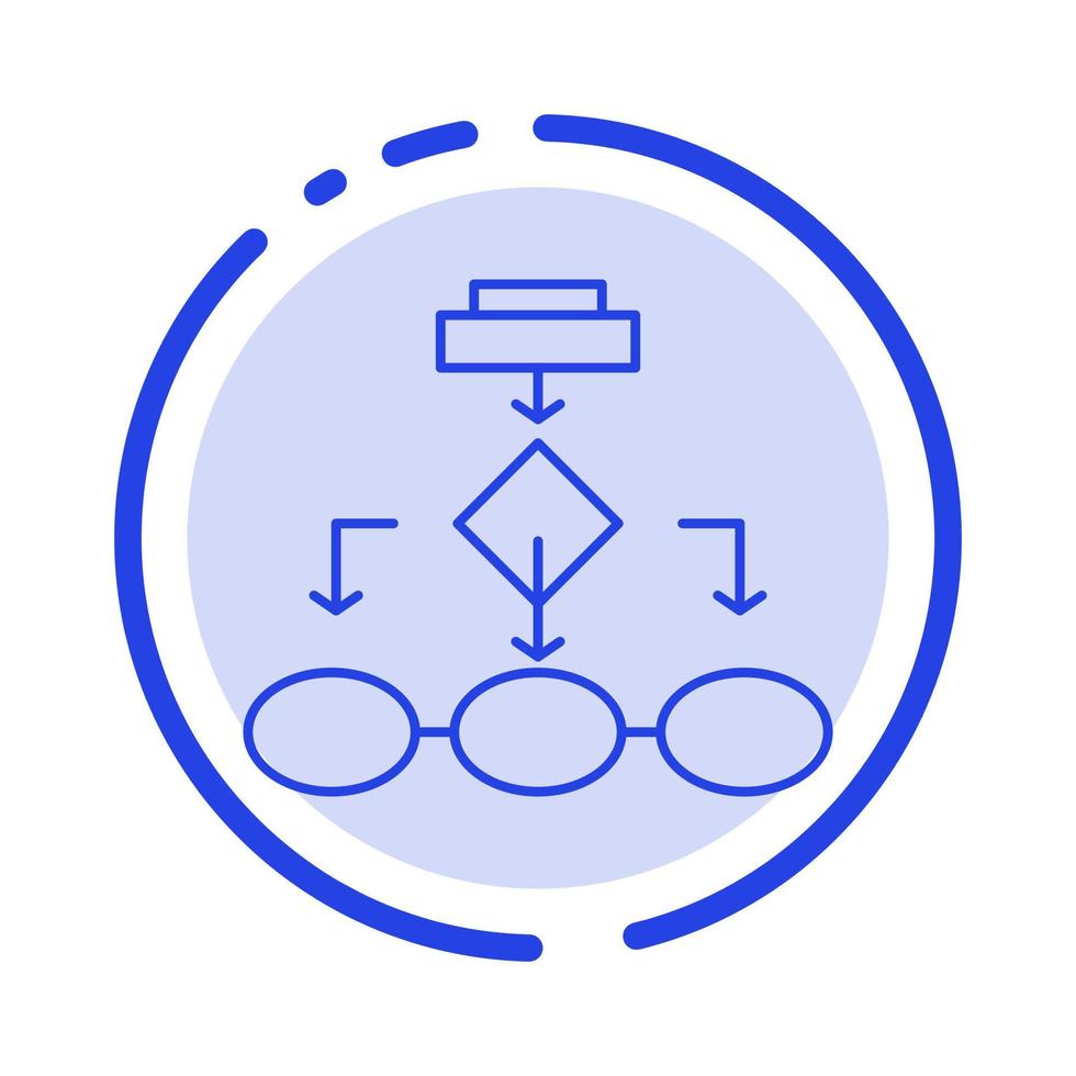 Flowchart Algorithm Business Data Architecture Scheme Structure Workflow Blue Dotted Line Line