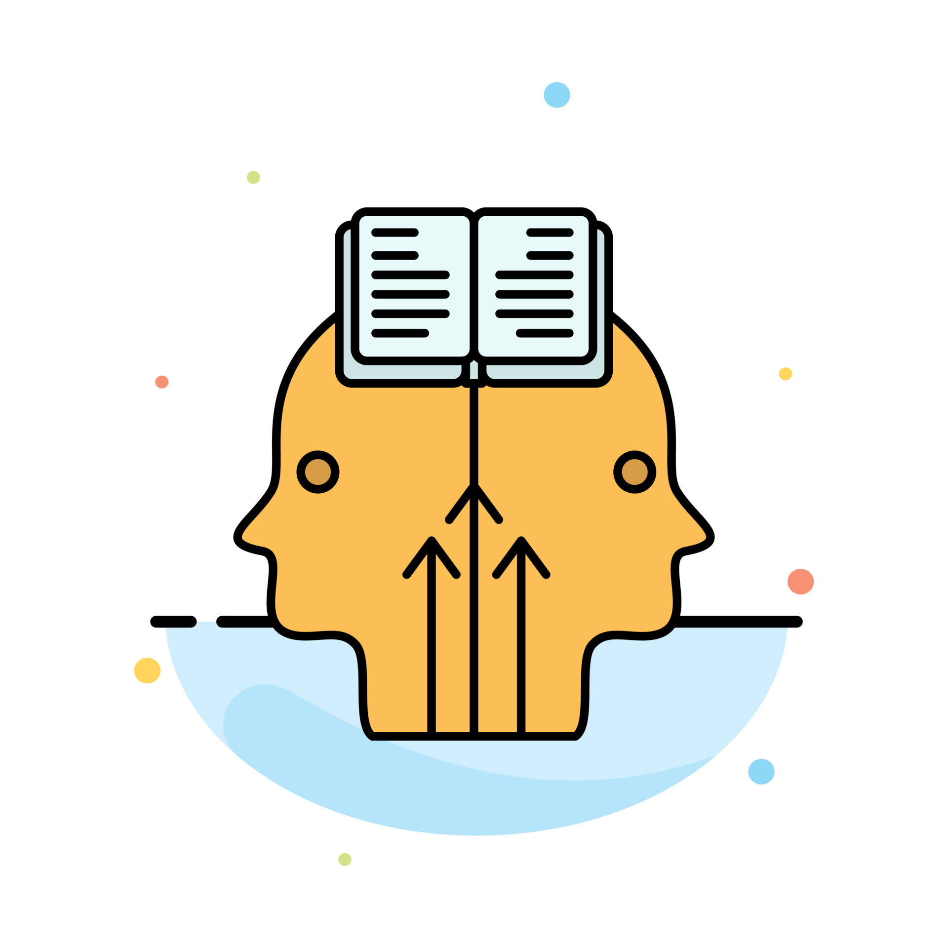 Mind Reading Programming Man Abstract Flat Color Icon Template 19119989