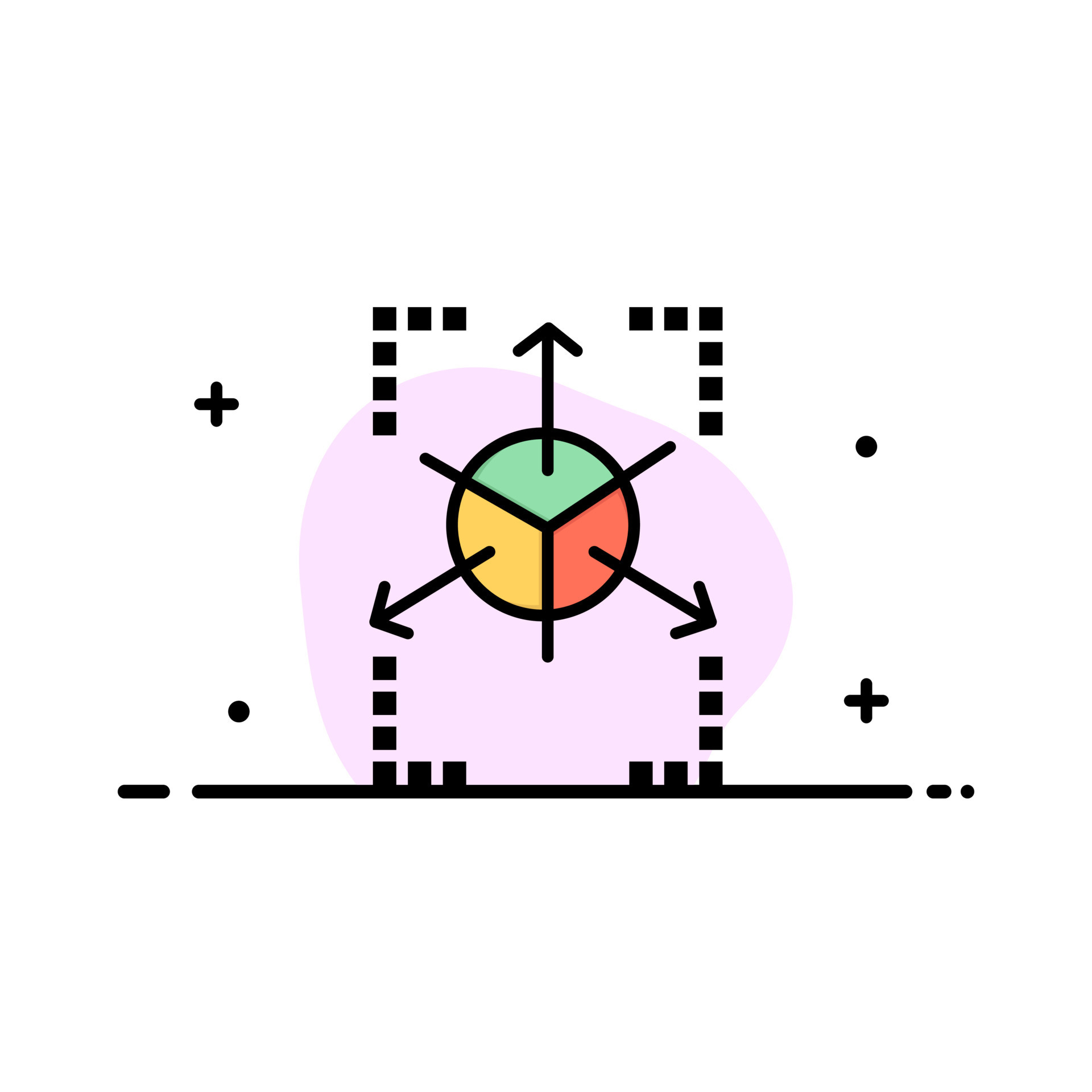 Prototype Grid Database Chart Business Flat Line Filled Icon Vector 8445