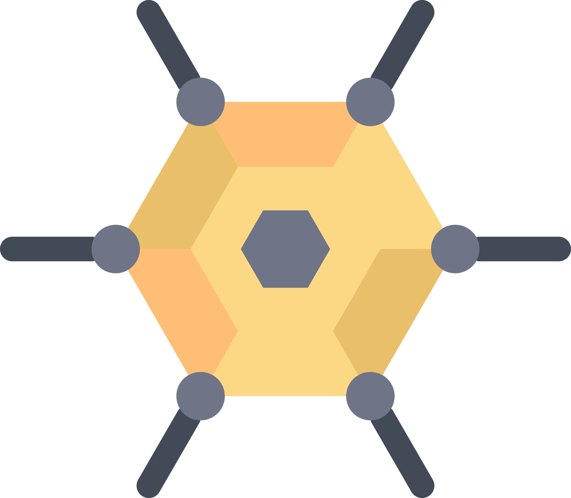 Decentralized Network Technology Flat Color Icon Vector Icon Banner Template 19120161 Vector Art