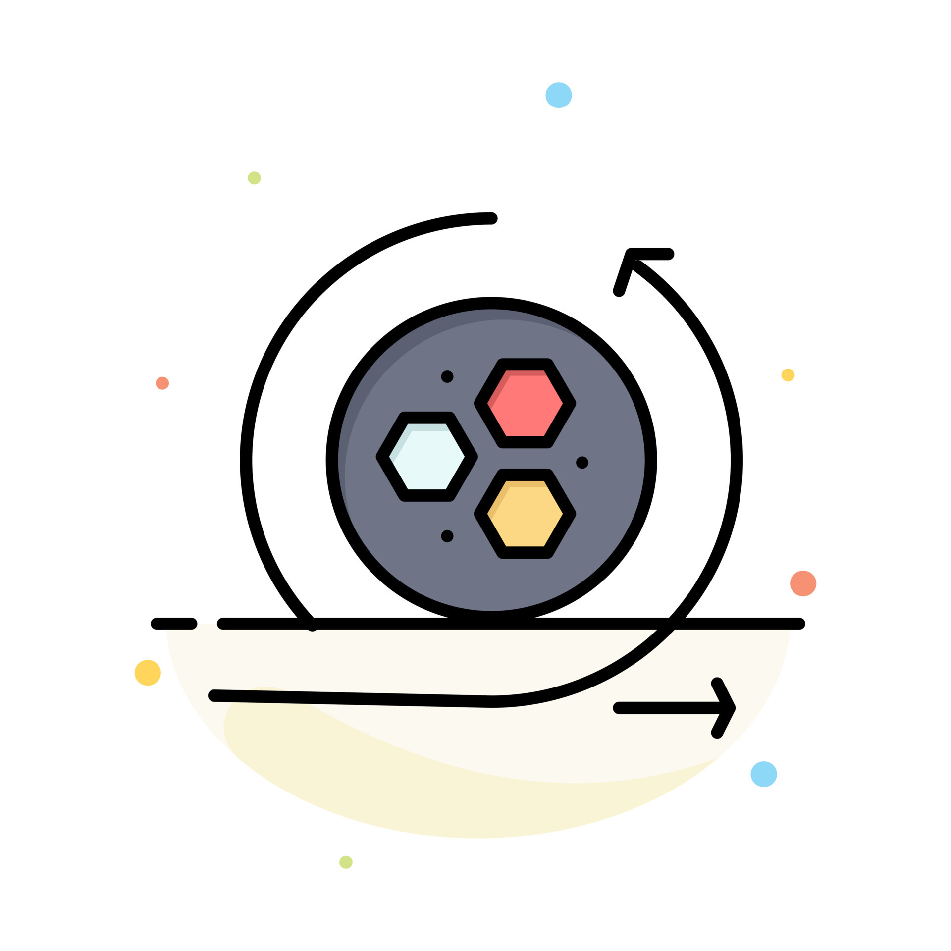 Modeling Api Modeling Science Abstract Flat Color Icon Template