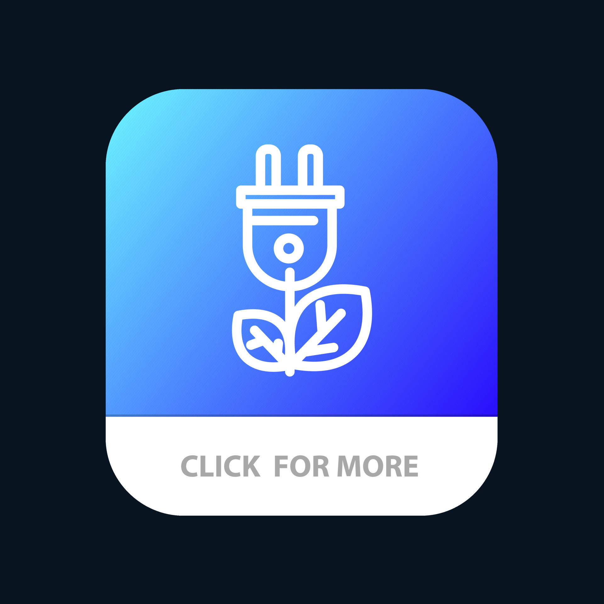 Biomass Energy Plug Power Mobile App Button Android And Ios Line Version 19122055 Vector Art At