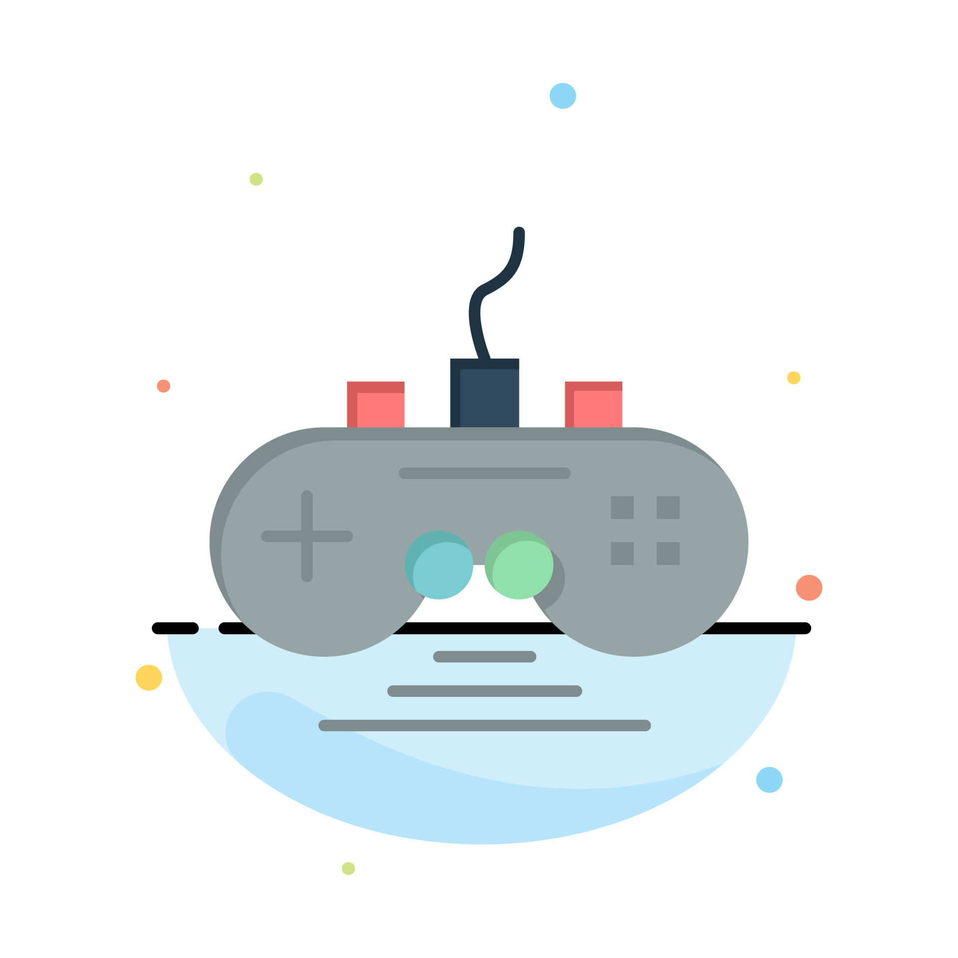 Controller Game Game Controller Gamepad Abstract Flat Color Icon