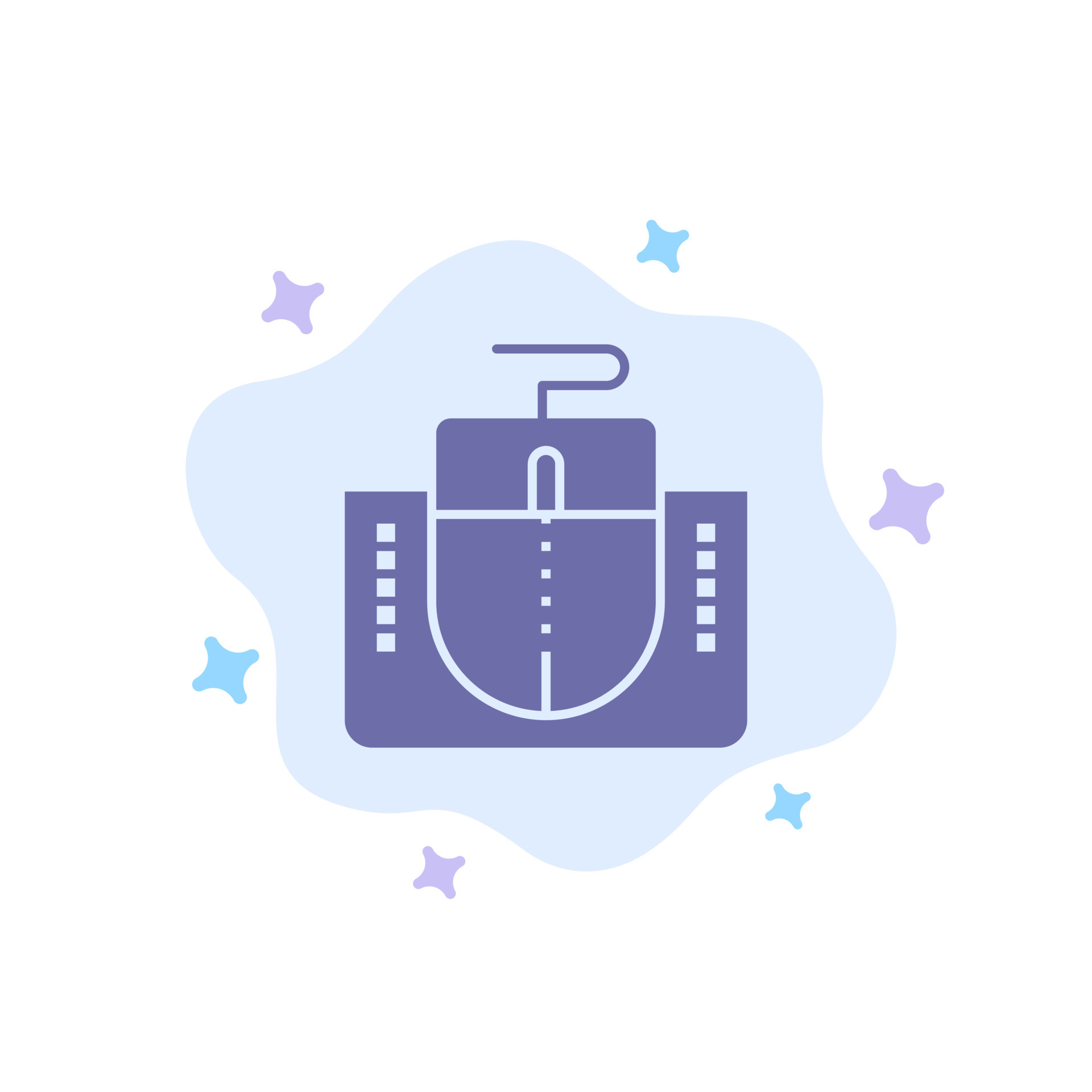 Mouse Interface Mouse Interface Computer Blue Icon on Abstract Cloud Background 19123371 Vector ...