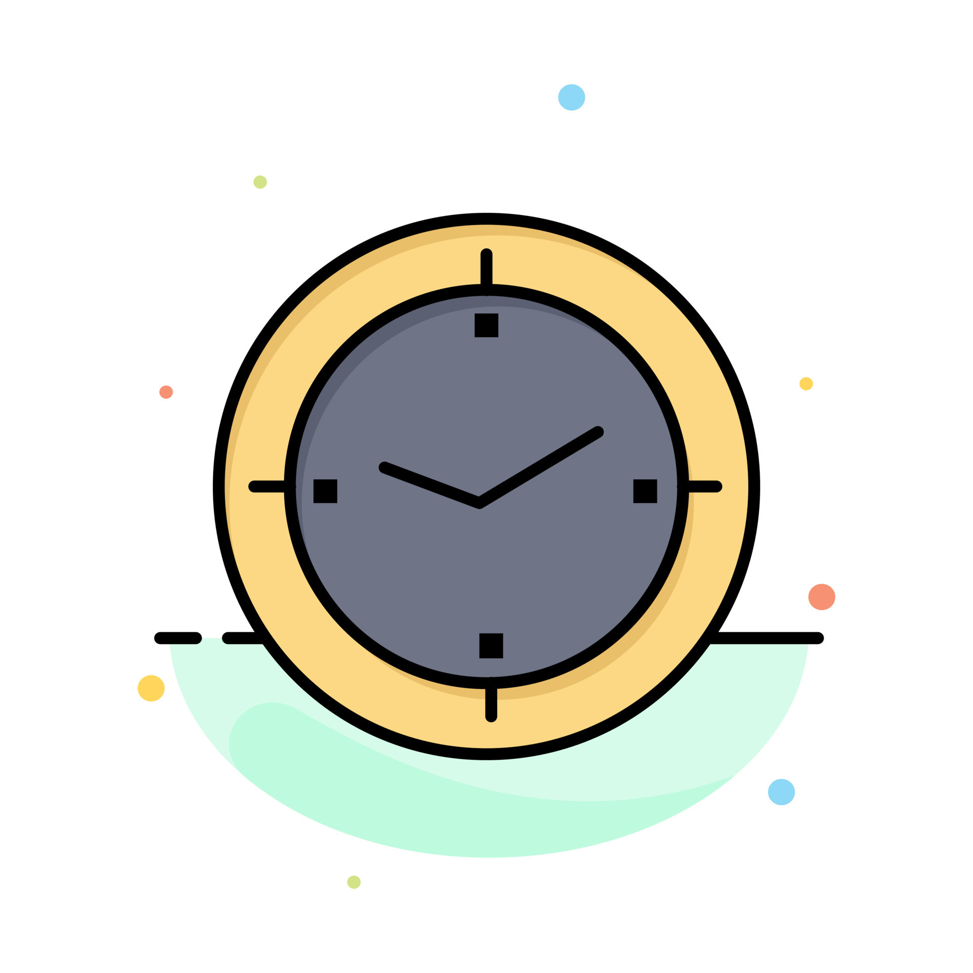 Time Timer Compass Machine Abstract Flat Color Icon Template 19123572 Vector Art At Vecteezy
