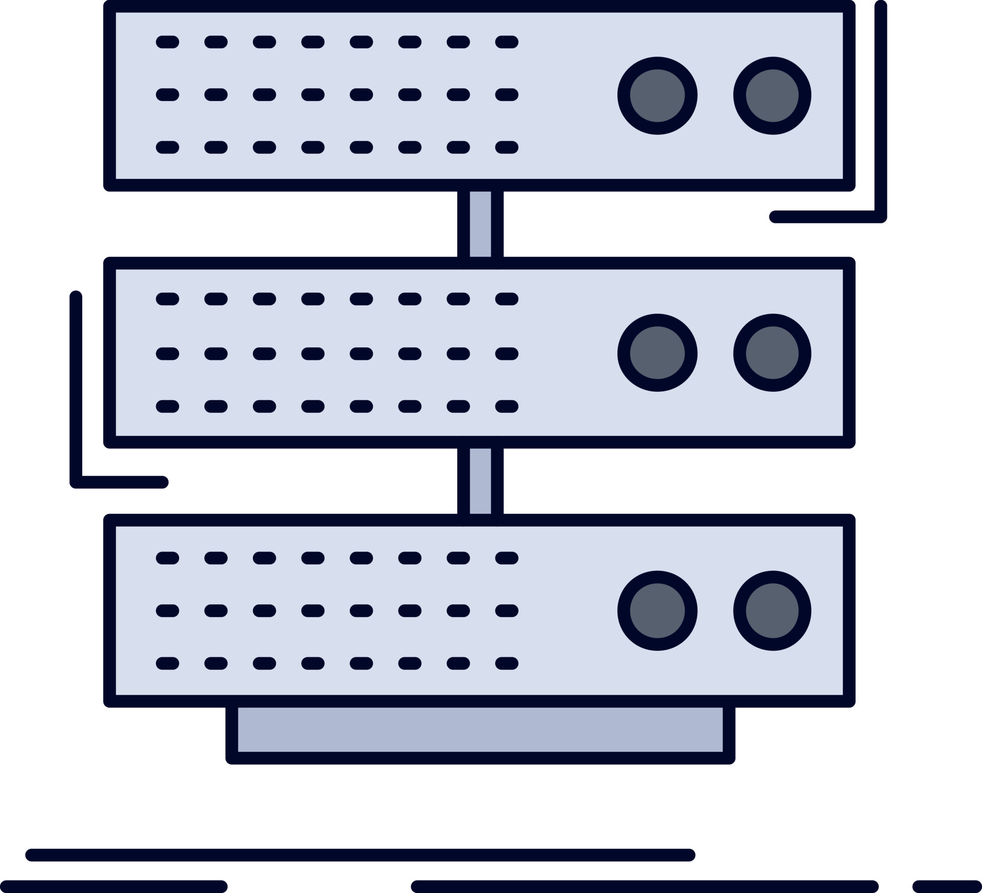 Server Storage Rack Database Data Flat Color Icon Vector 19123973 Vector Art At Vecteezy