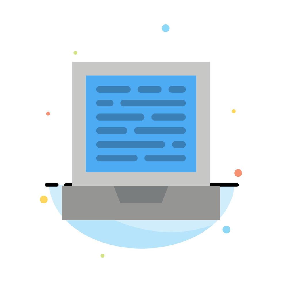 Laptop Computer Design Abstract Flat Color Icon Template 19124072