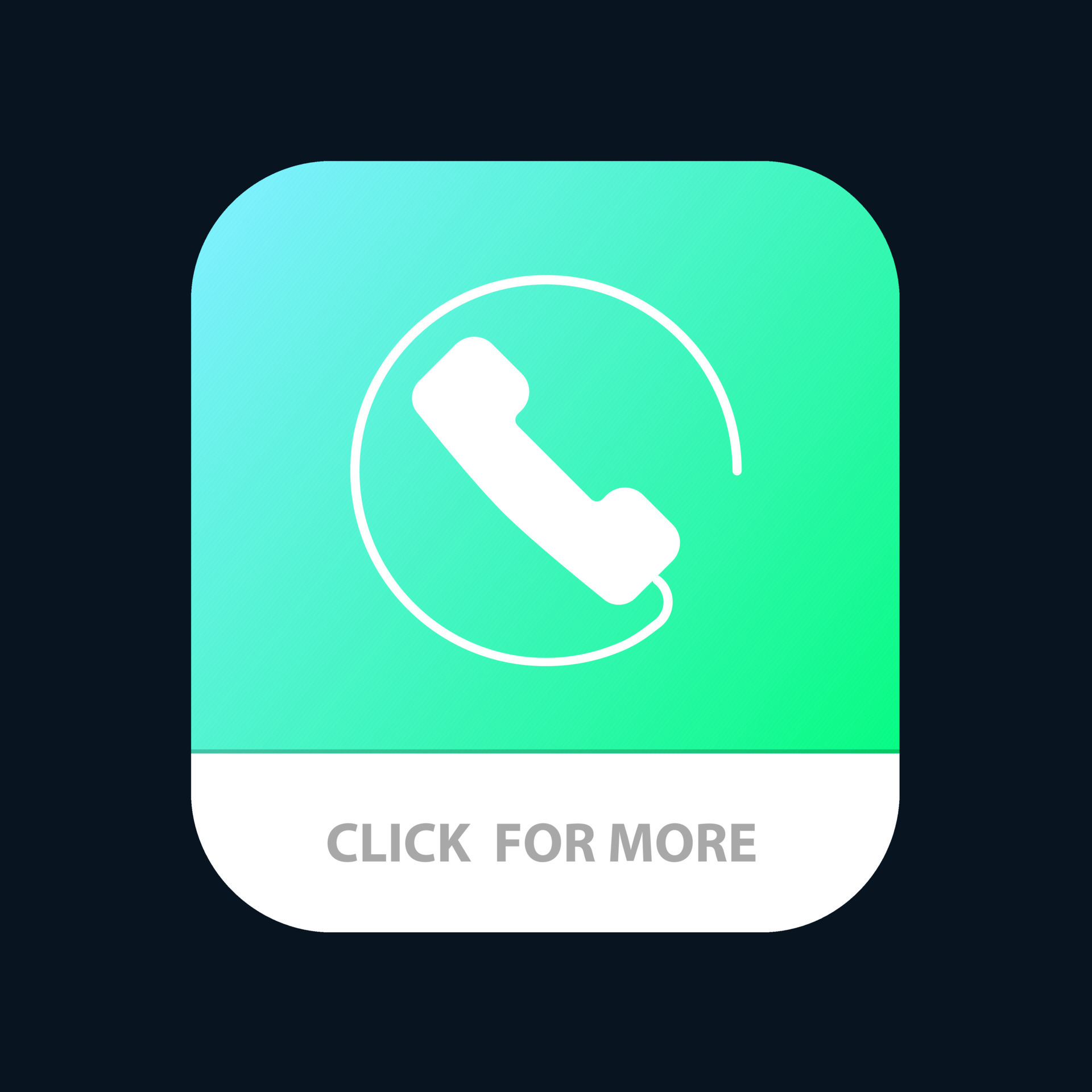 Answer Call Phone Mobile App Button Android and IOS Glyph Version 19124145 Vector Art at Vecteezy