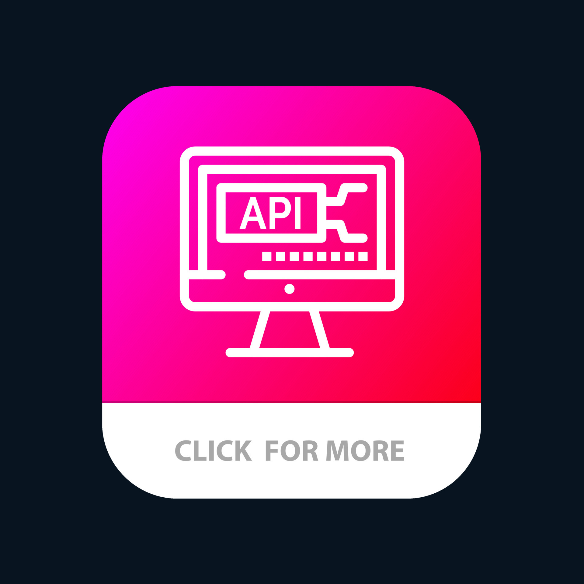 Computer Code Coding Education Mobile App Button Android And Ios Line Version 19124843 Vector