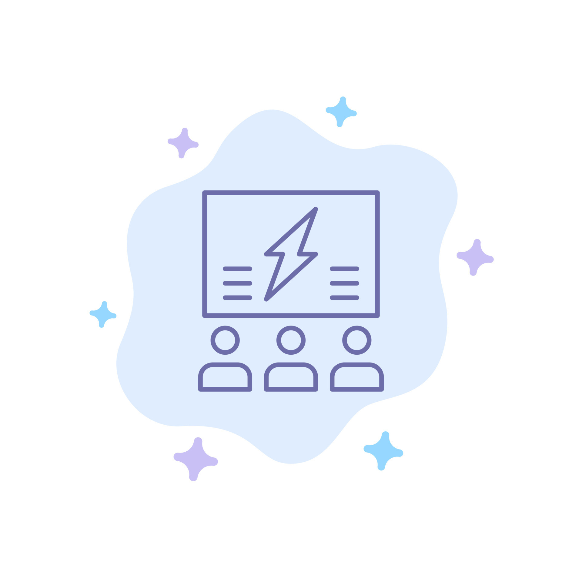 Brainstorming Group Idea Solution Team Think Thinking Blue Icon On Abstract Cloud Background