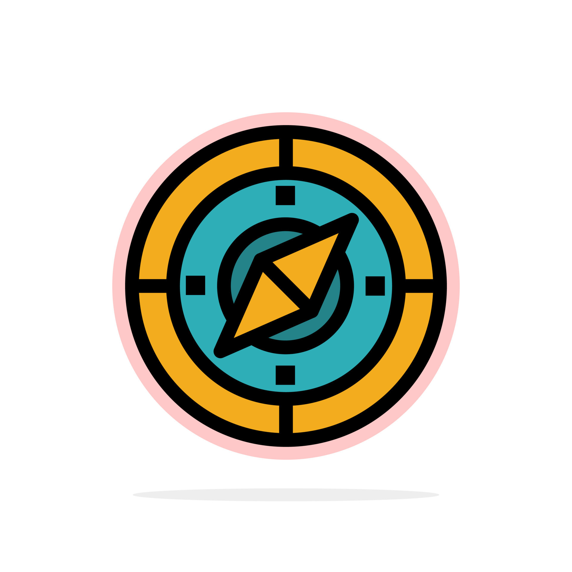 Navigation Navigator Compass Location Abstract Circle Background Flat Color Icon 19126285 Vector