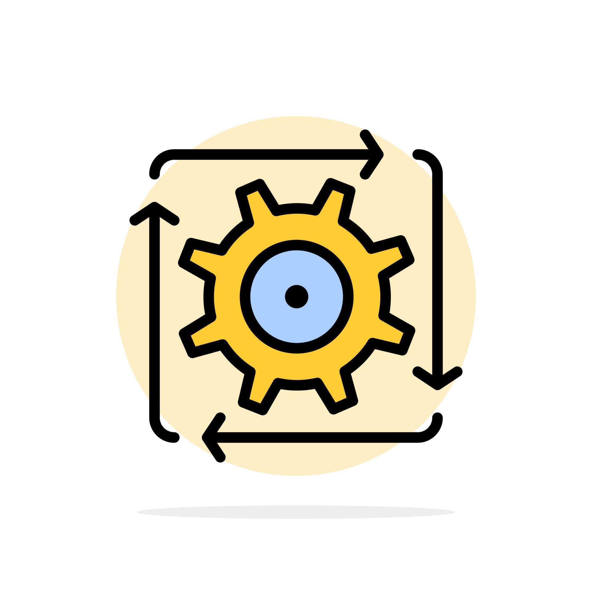 Workflow Automation Development Flow Operation Abstract Circle Background Flat Color Icon