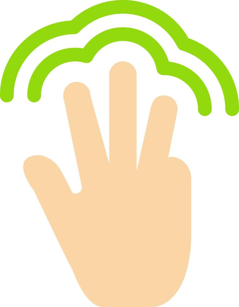 Fingers Gestures Hand Interface Multiple Touch Flat Color Icon Vector icon banner Template ...