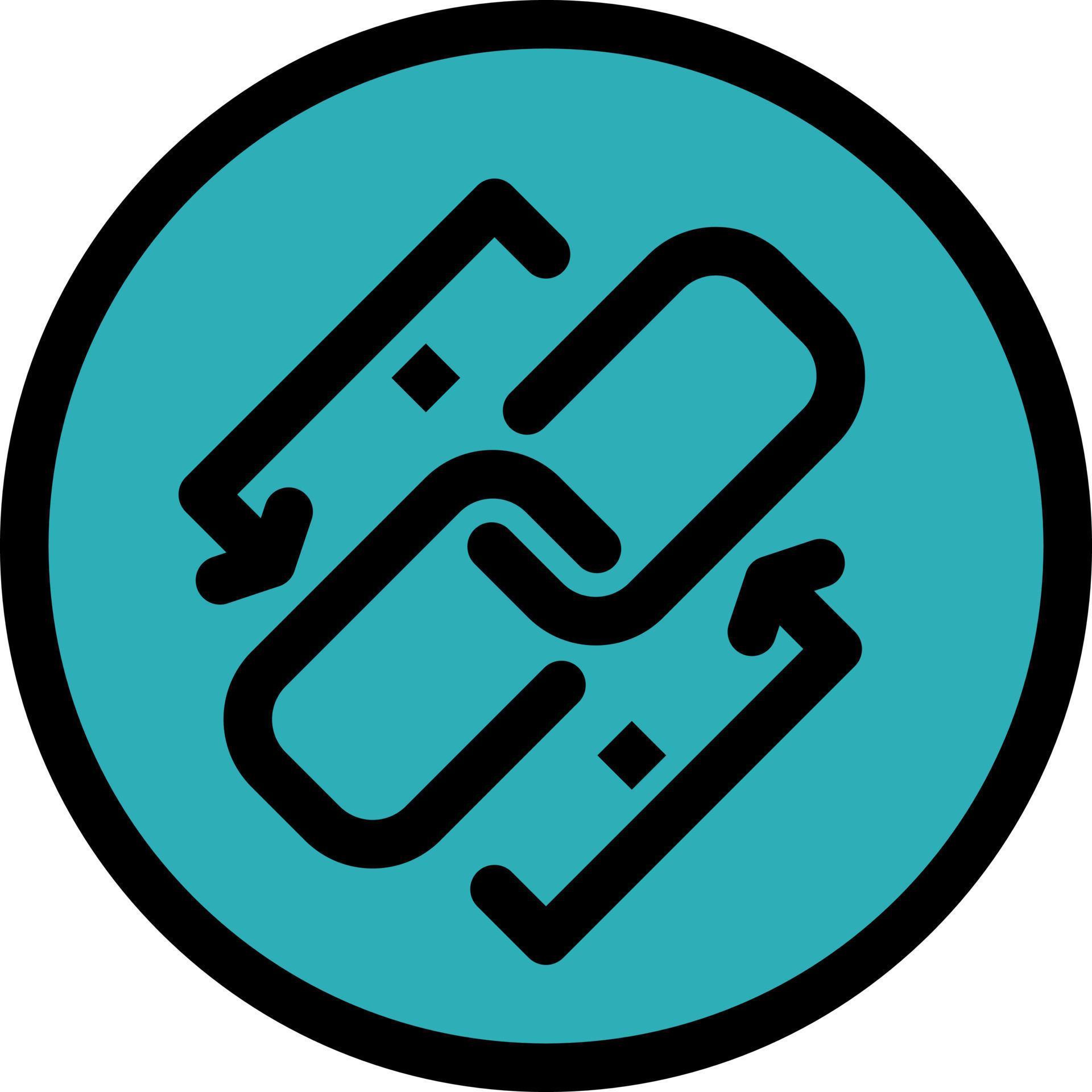 Link Chain Url Connection Link Flat Color Icon Vector icon banner Template 19127056 Vector Art ...