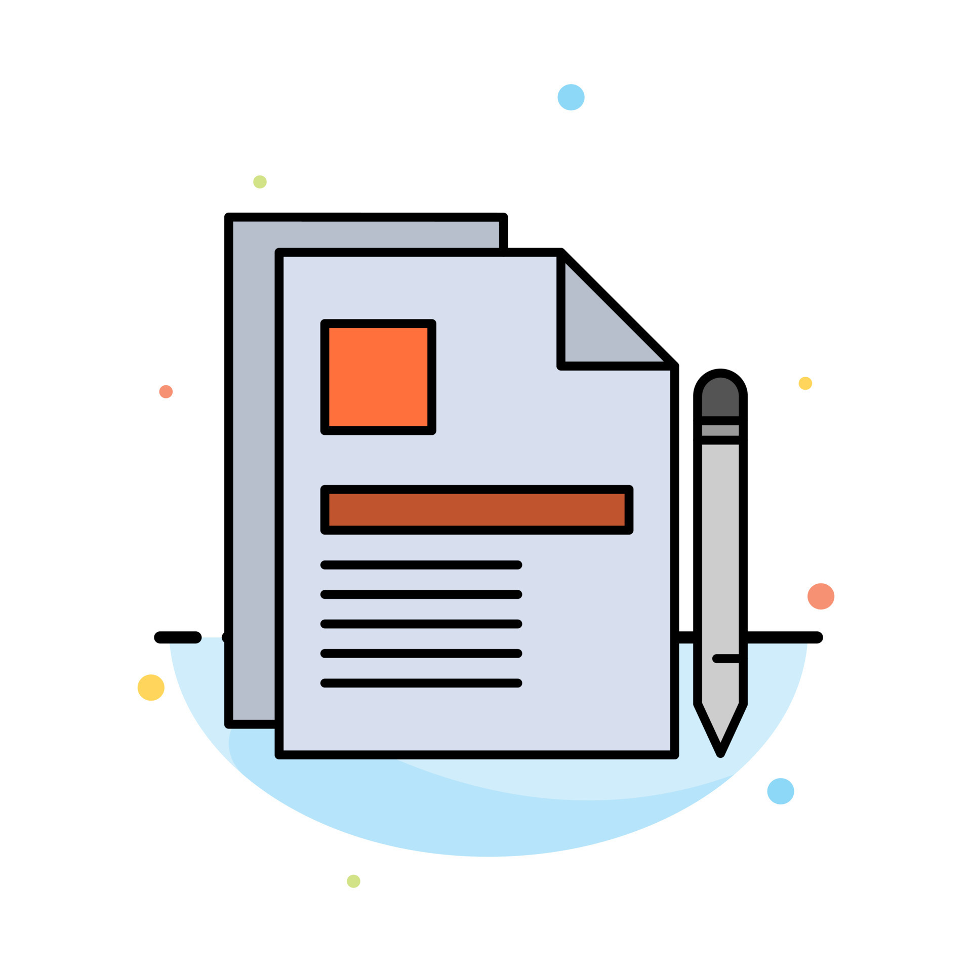 Contract Business Document Legal Document Sign Contract Abstract Flat ...