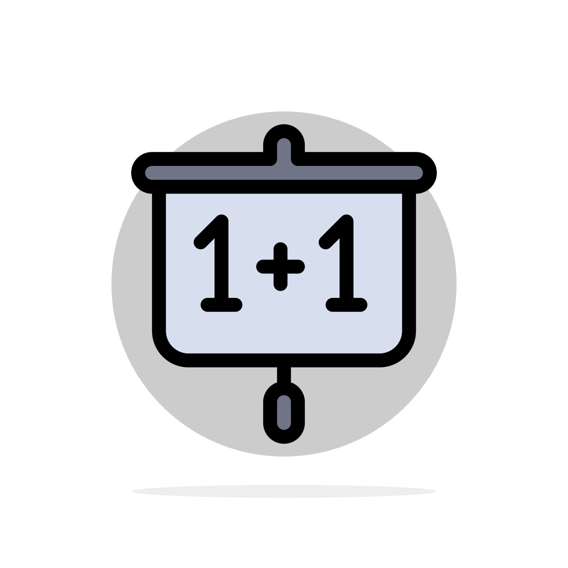 Chart Education Presentation School Abstract Circle Background Flat Color Icon 19127366 Vector