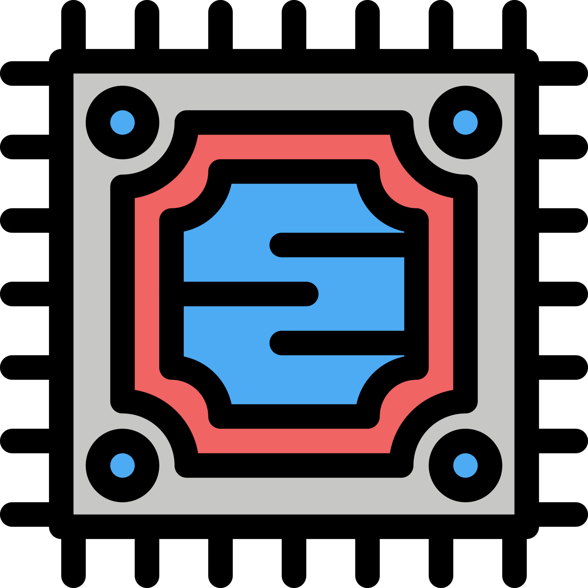 Cpu Microchip Processor Flat Color Icon Vector Icon Banner Template 19127837 Vector Art At Vecteezy
