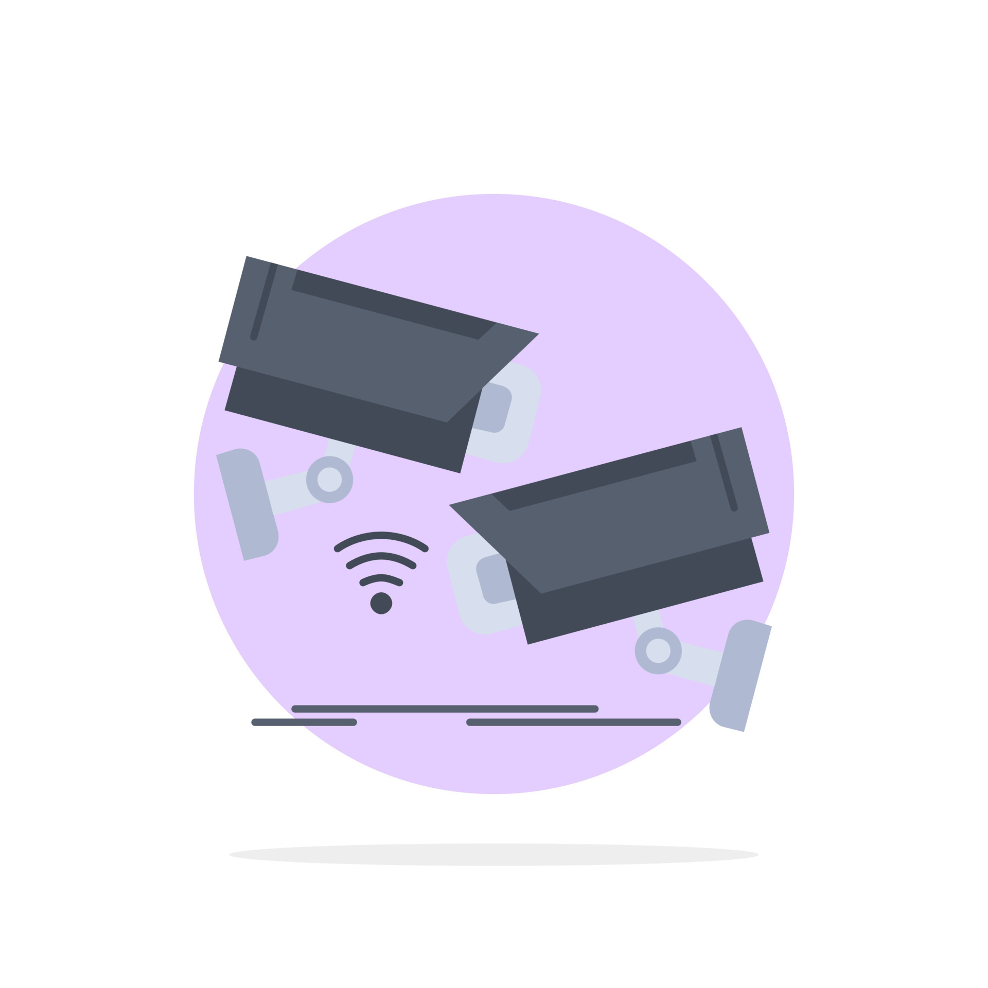 Cctv Camera Security Surveillance Technology Flat Color Icon Vector