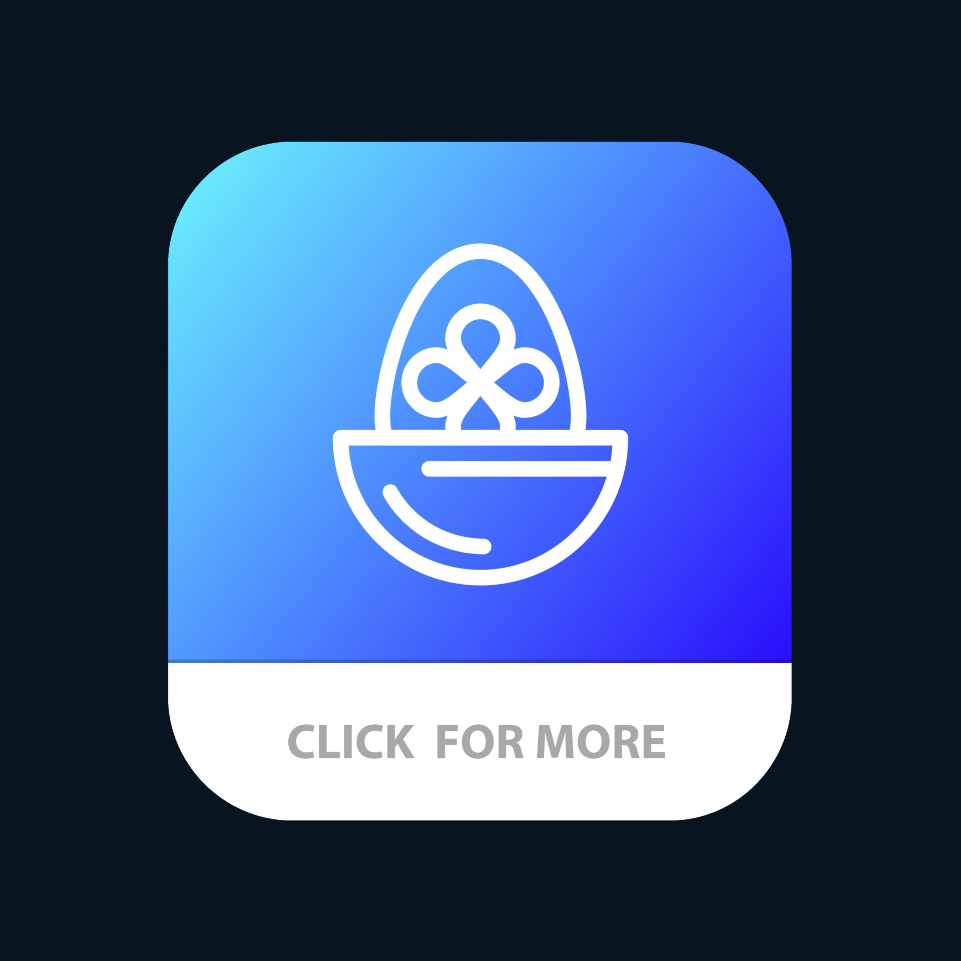 Boiled Boiled Egg Easter Egg Food Mobile App Button Android And Ios Line Version 19128173 Vector