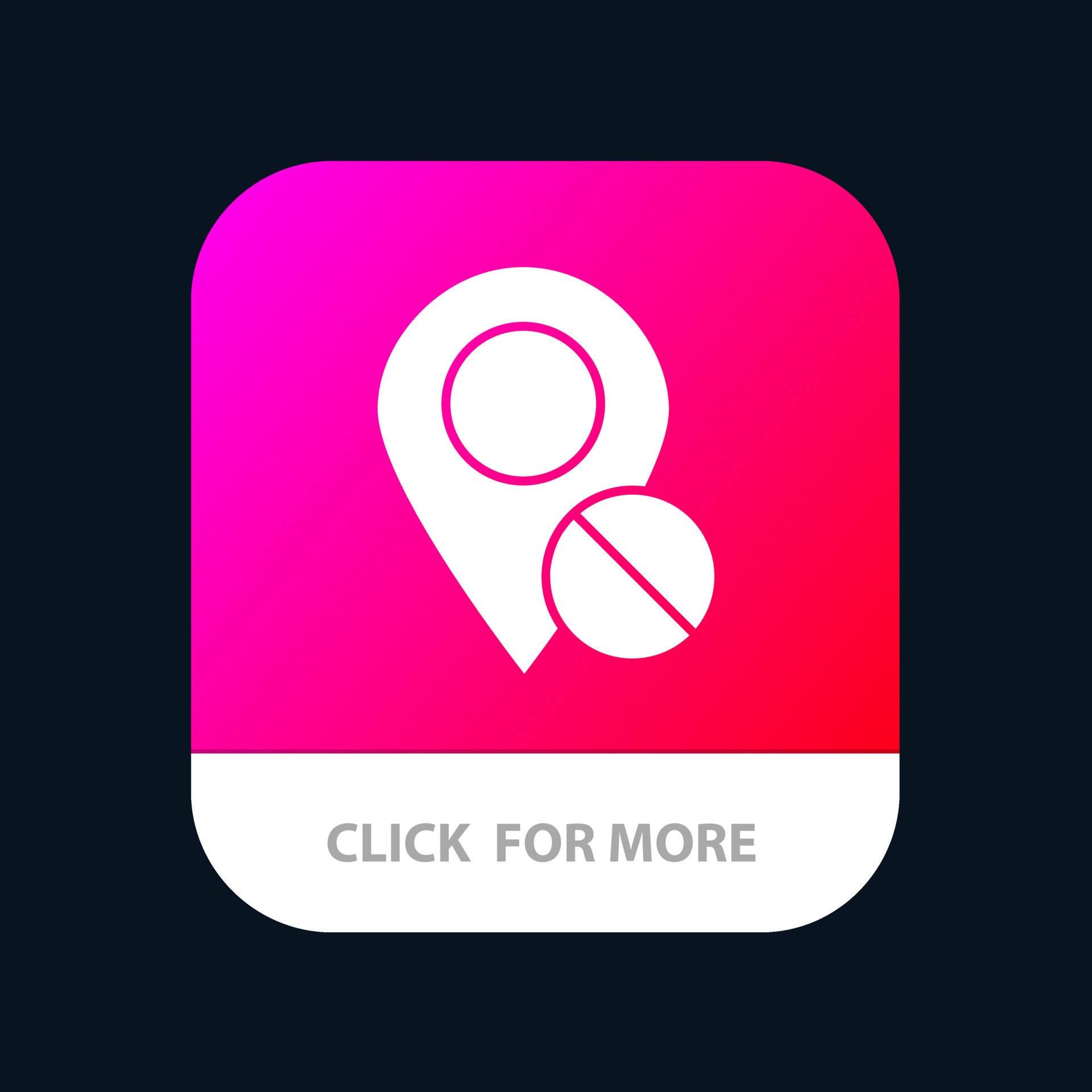 Location Map Marker Pin Medical Mobile App Button Android And Ios Glyph Version 19128814 Vector