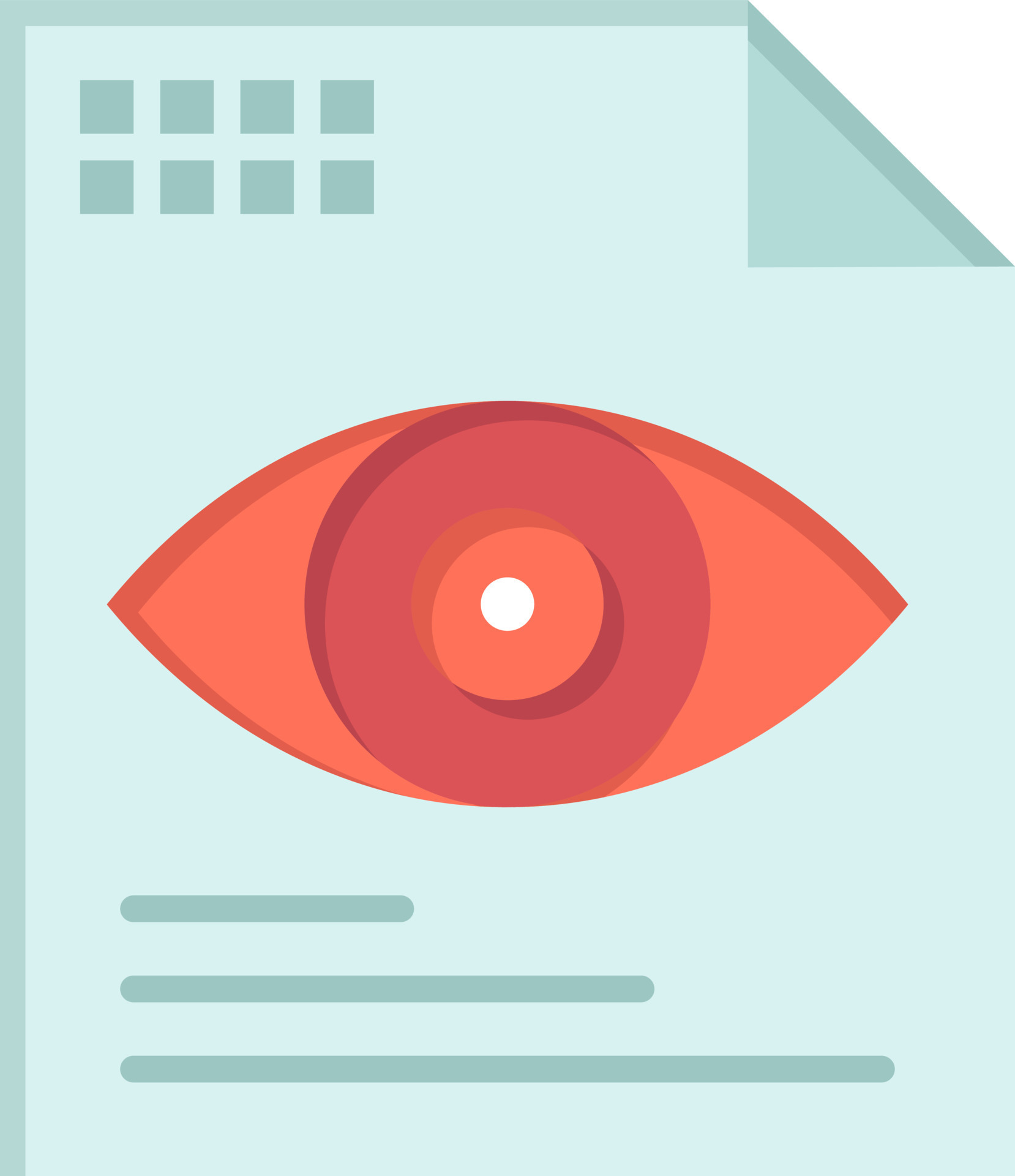 File Text Eye Computing Flat Color Icon Vector Icon Banner Template 19128983 Vector Art At Vecteezy