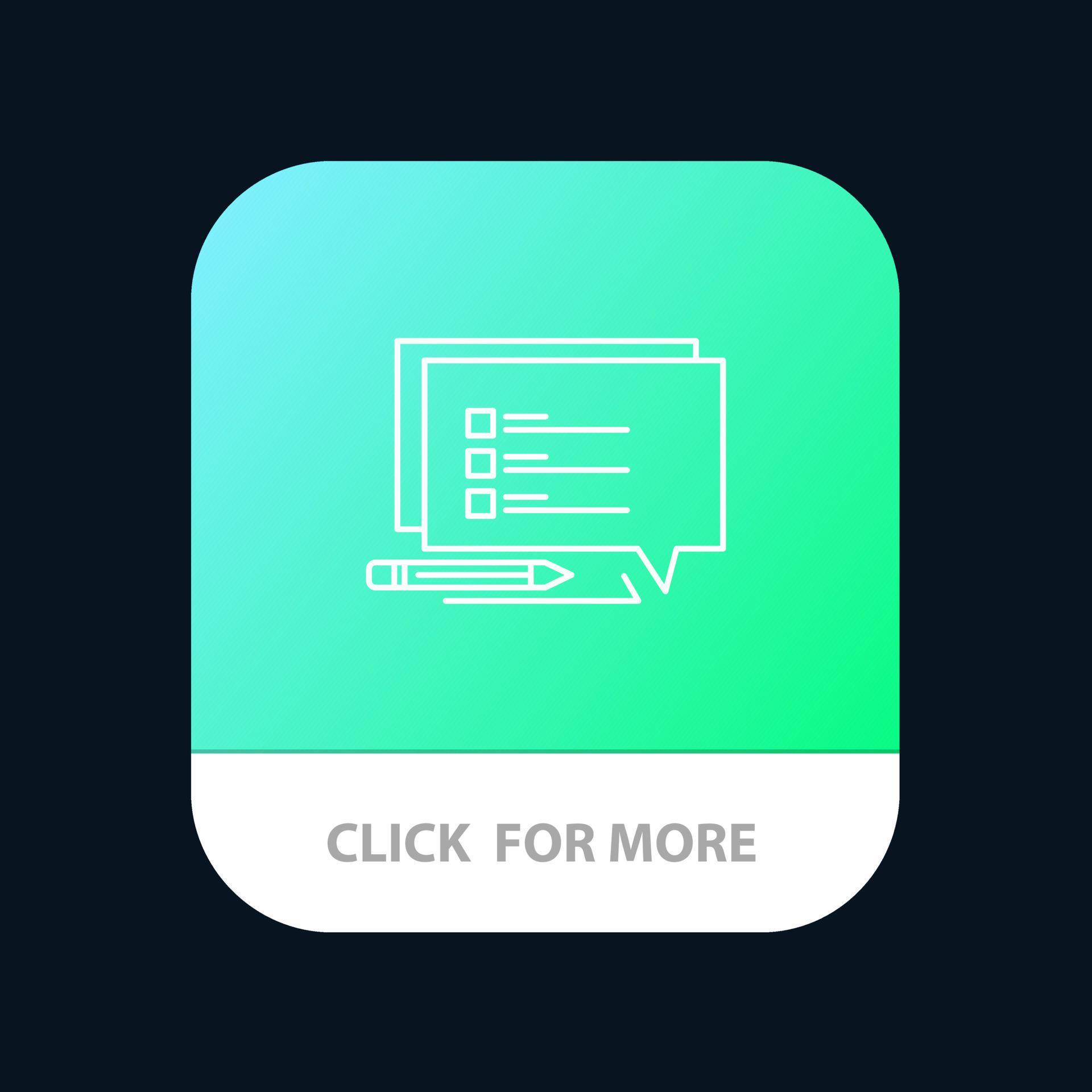 Chat Sms Message Write Mobile App Button Android And Ios Line Version