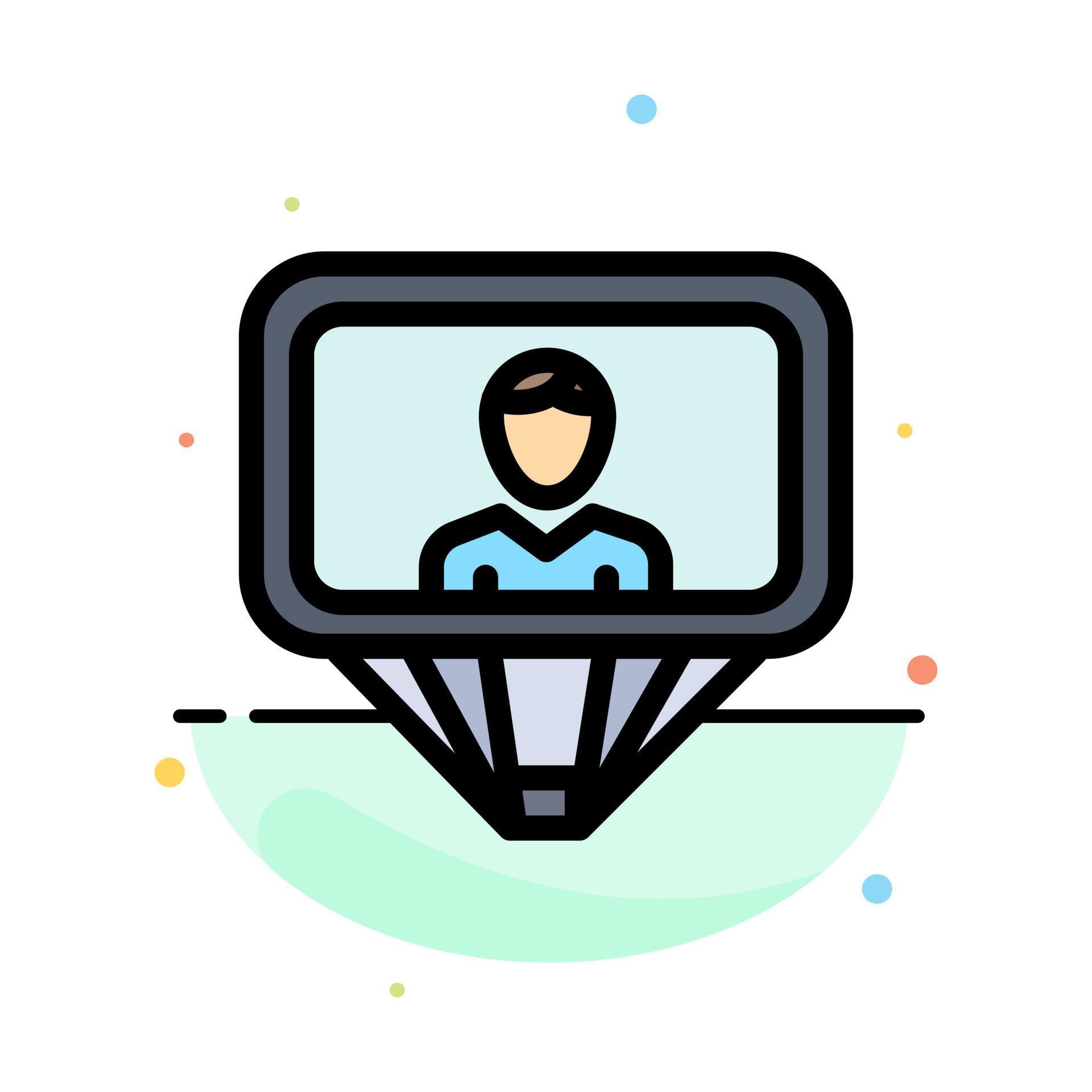 User Profile Id Login Abstract Flat Color Icon Template 19129391 Vector ...