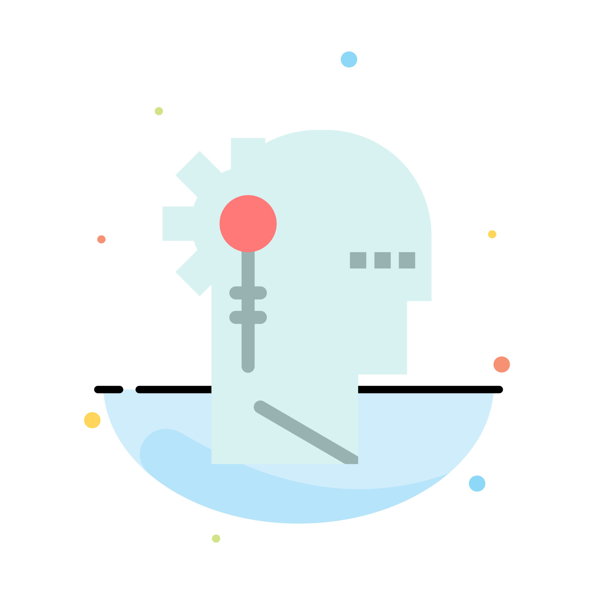 Analytics Critical Human Information Processing Abstract Flat Color