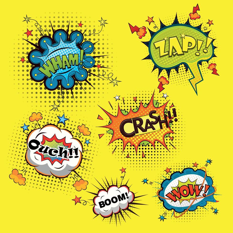 Comic Speech Bubbles Vector 19134060 Vector Art At Vecteezy