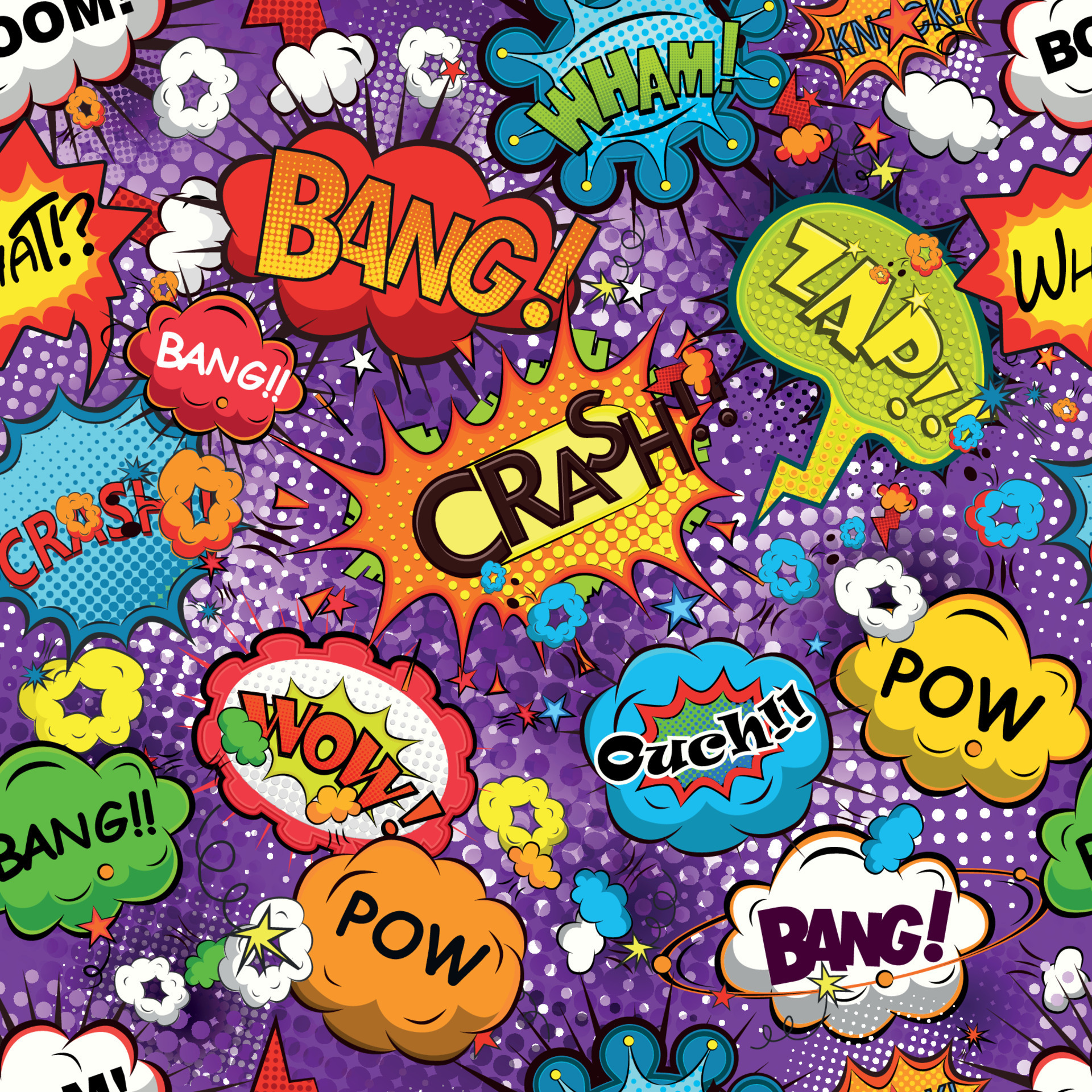 Comic speech bubbles seamless pattern vector 19134090 Vector Art at Vecteezy