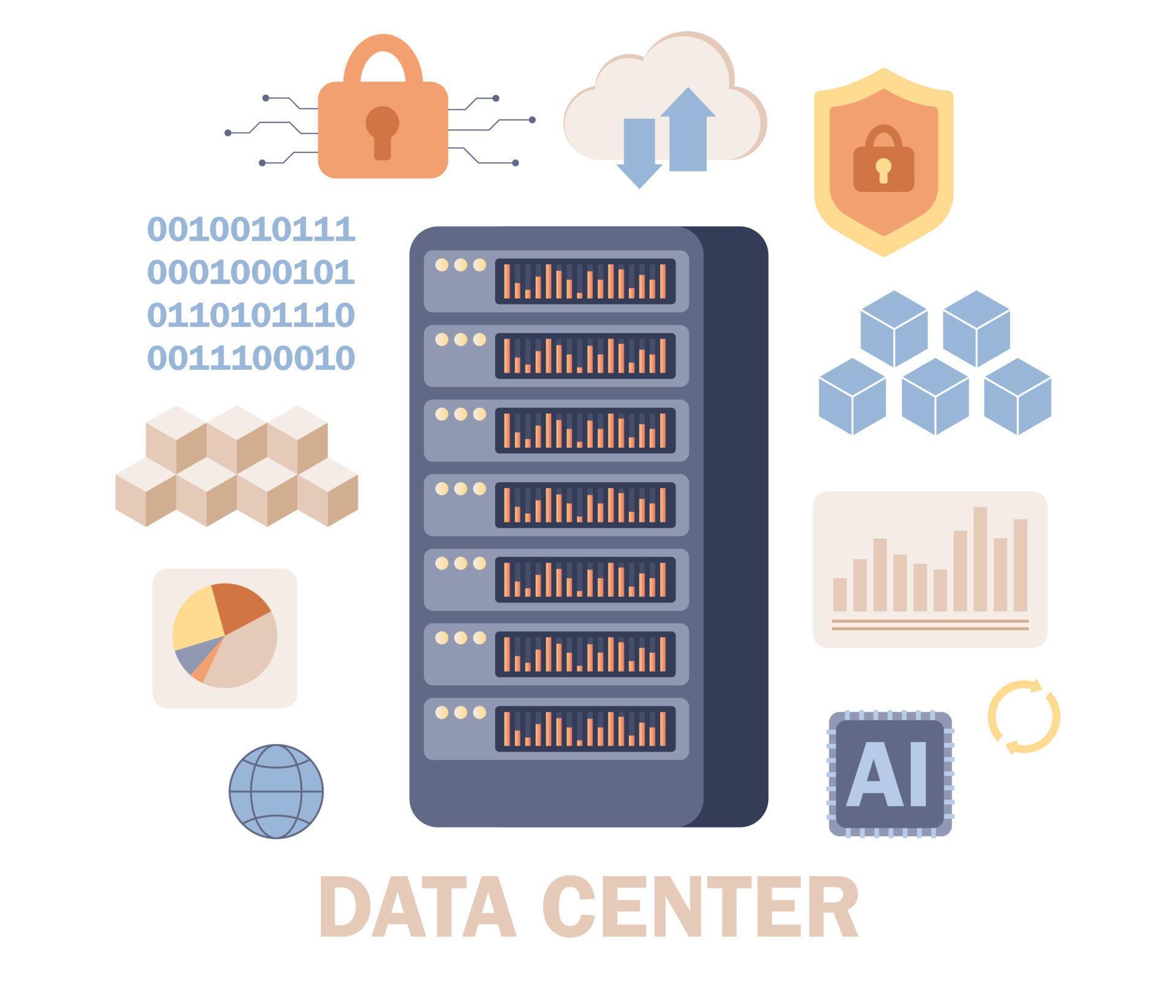 Data Center Cloud Computer Connection Database Server Hosting Ai Chip Machine Learning