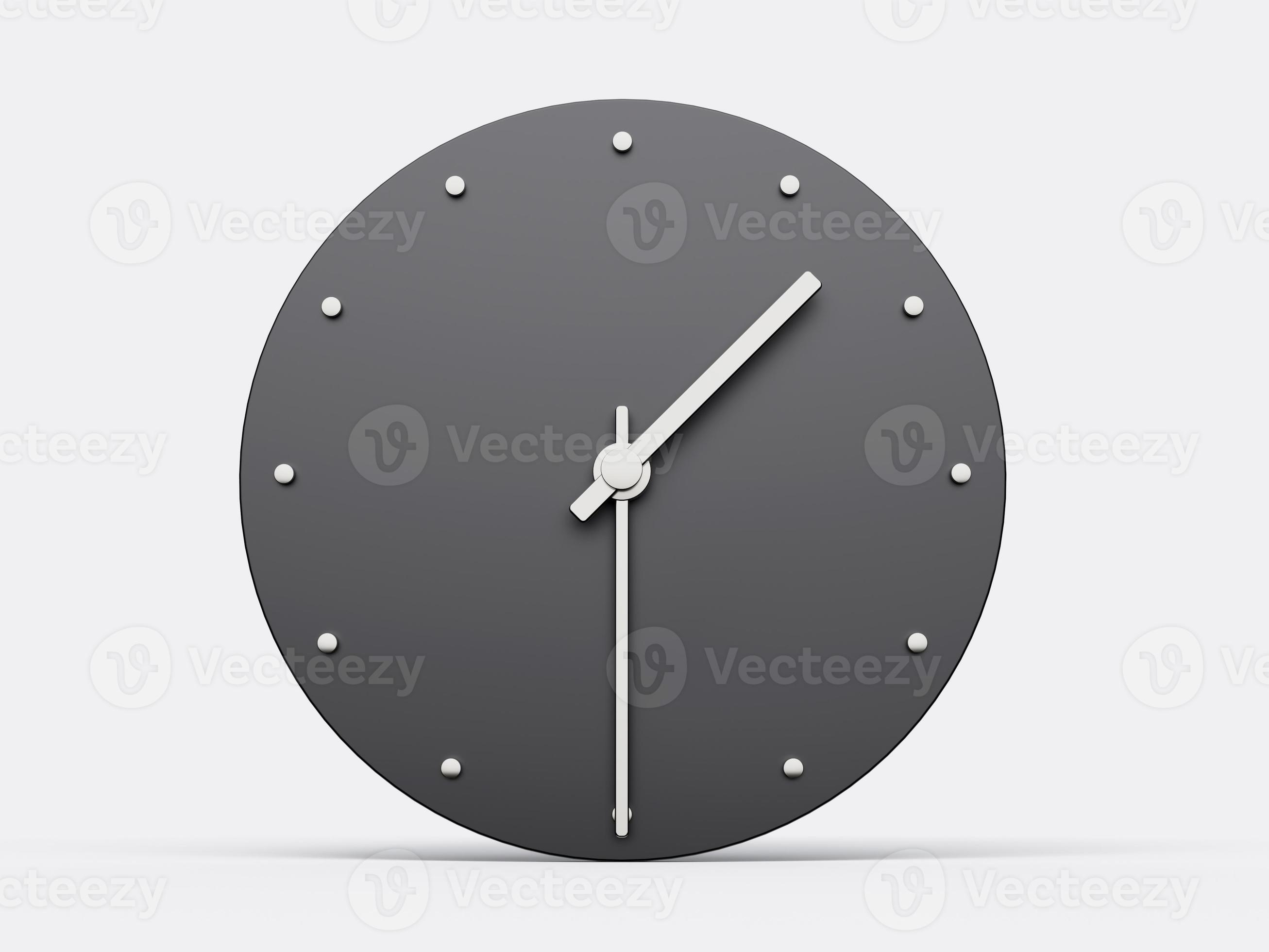 Simple clock gray 1 30 half past one o'clock Modern Minimal Clock. 3D ... Simple clock gray 1 30 half past one o'clock Modern Minimal Clock. 3D ...