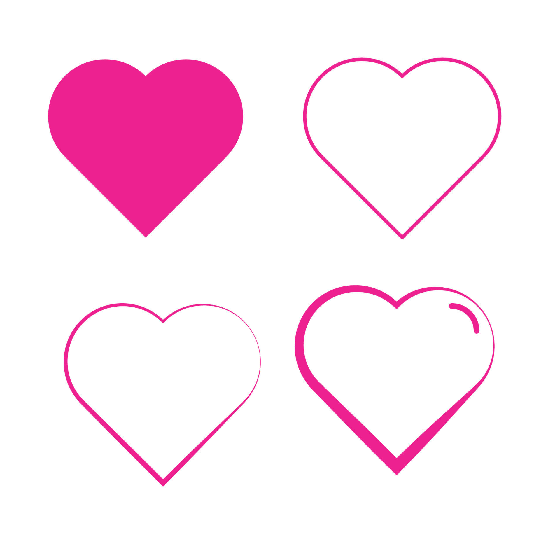 koleksi ilustrasi hati, cinta simbol ikon set, cinta simbol vektor. 19138246 Vector en Vecteezy