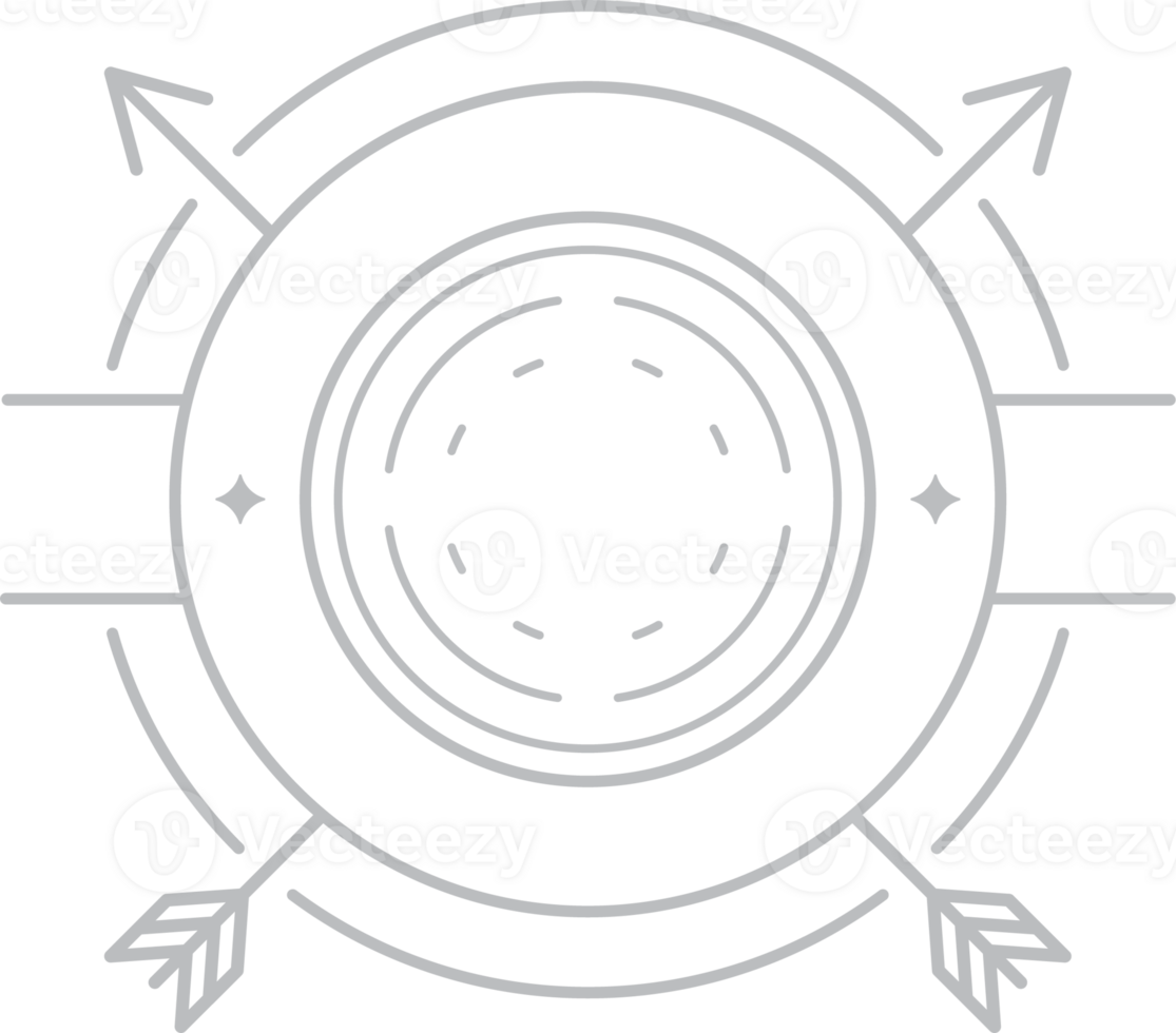 Travel Nature Outdoor Adventure Monochrome Badge Label Illustration ...