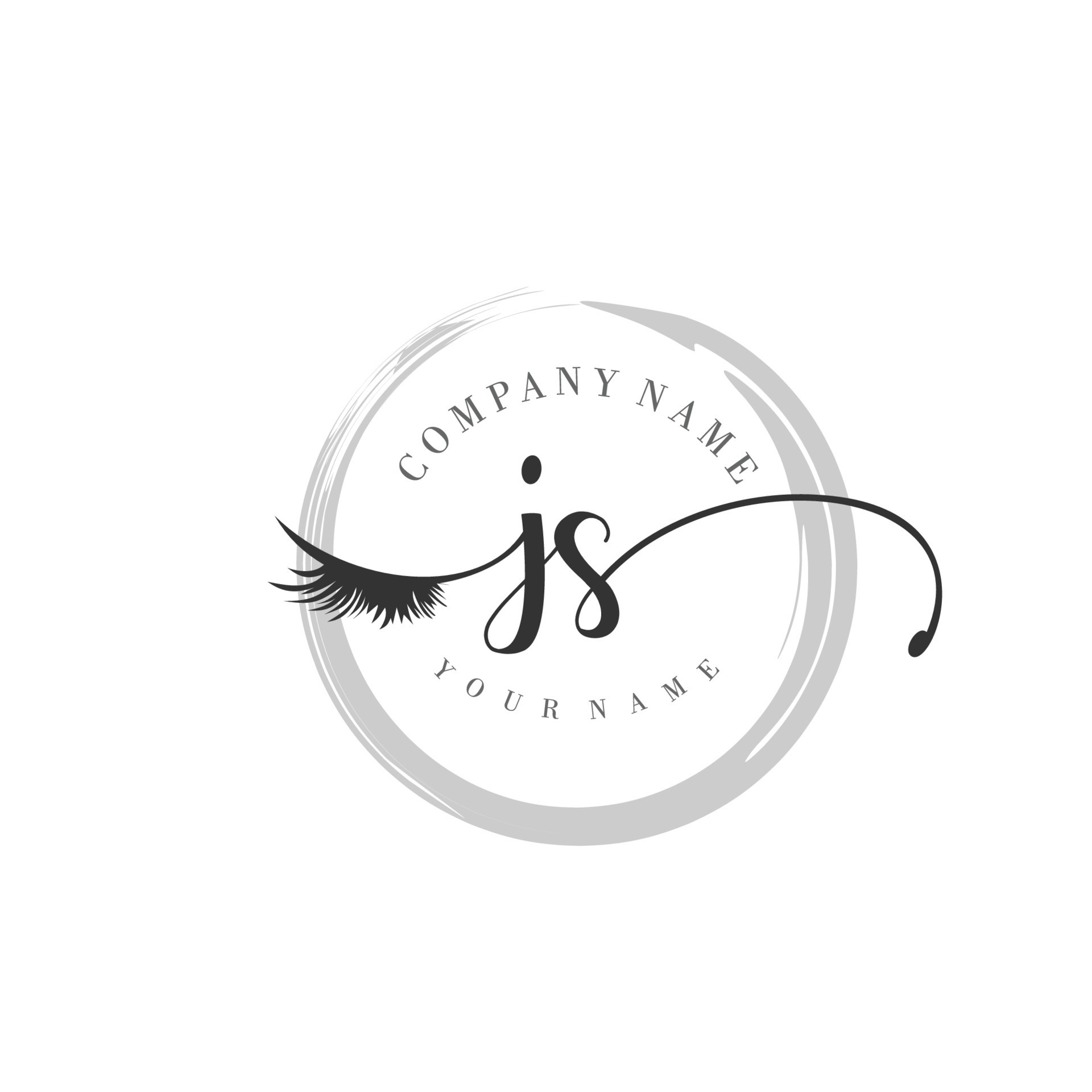 initial JS logo handwriting beauty salon fashion modern luxury monogram ...