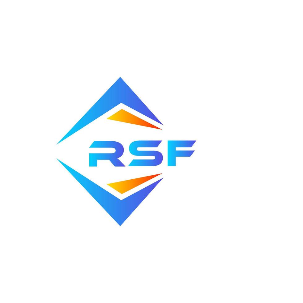 diseño de logotipo de tecnología abstracta rsf sobre fondo blanco. concepto de logotipo de letra ...