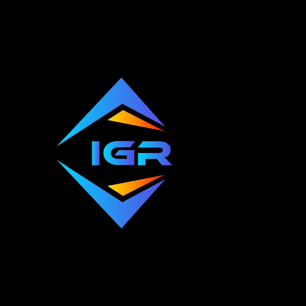 diseño de logotipo de tecnología abstracta igr sobre fondo blanco. concepto de logotipo de letra ...