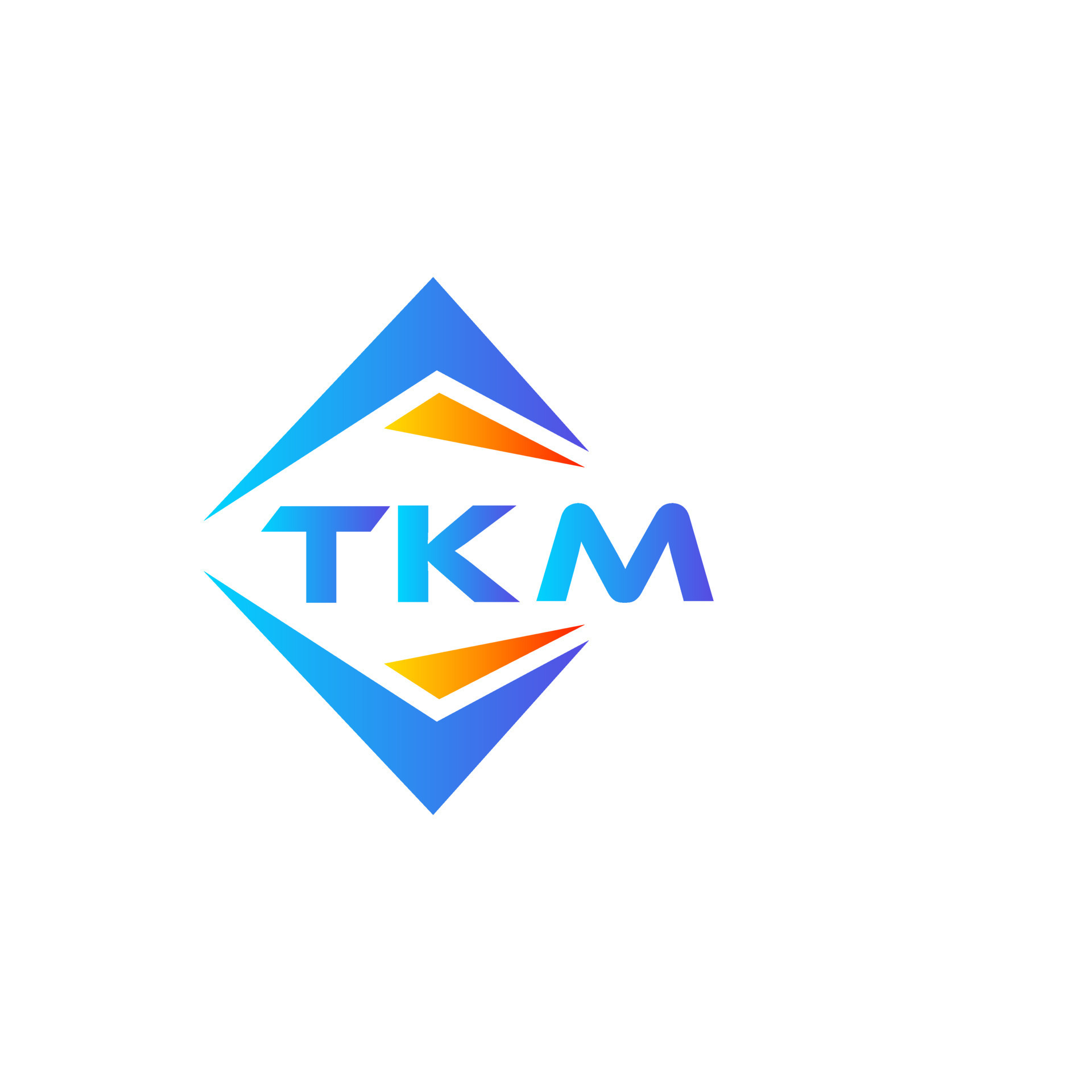 diseño de logotipo de tecnología abstracta tkm sobre fondo blanco. concepto de logotipo de letra ...