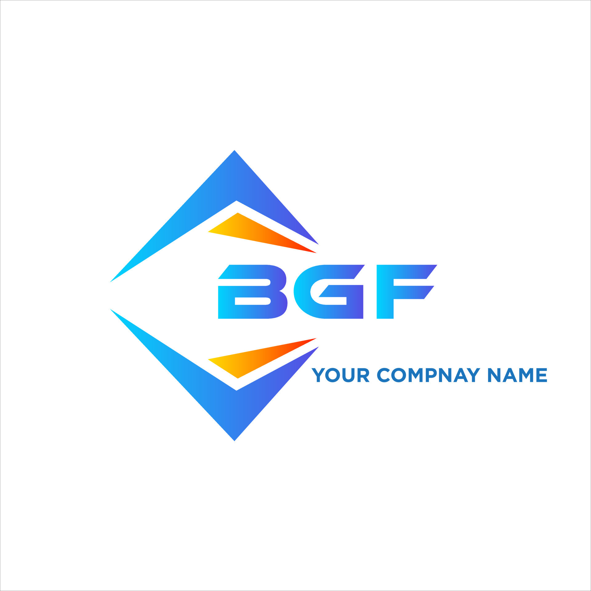 bgf diseño de logotipo de tecnología abstracta sobre fondo blanco. concepto de logotipo de letra ...