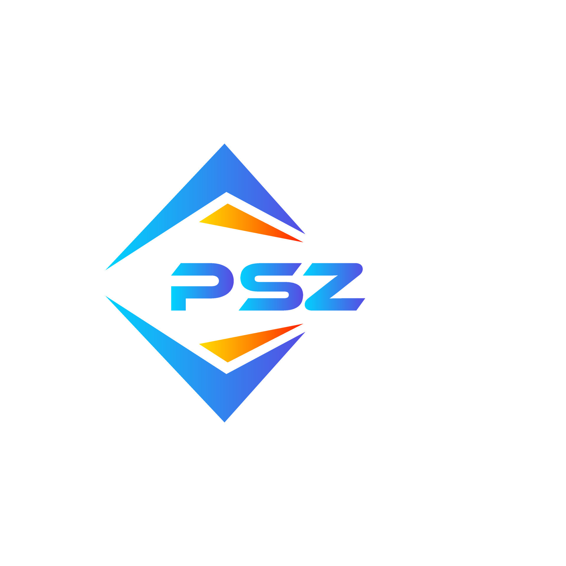 psz diseño de logotipo de tecnología abstracta sobre fondo blanco. concepto de logotipo de letra ...