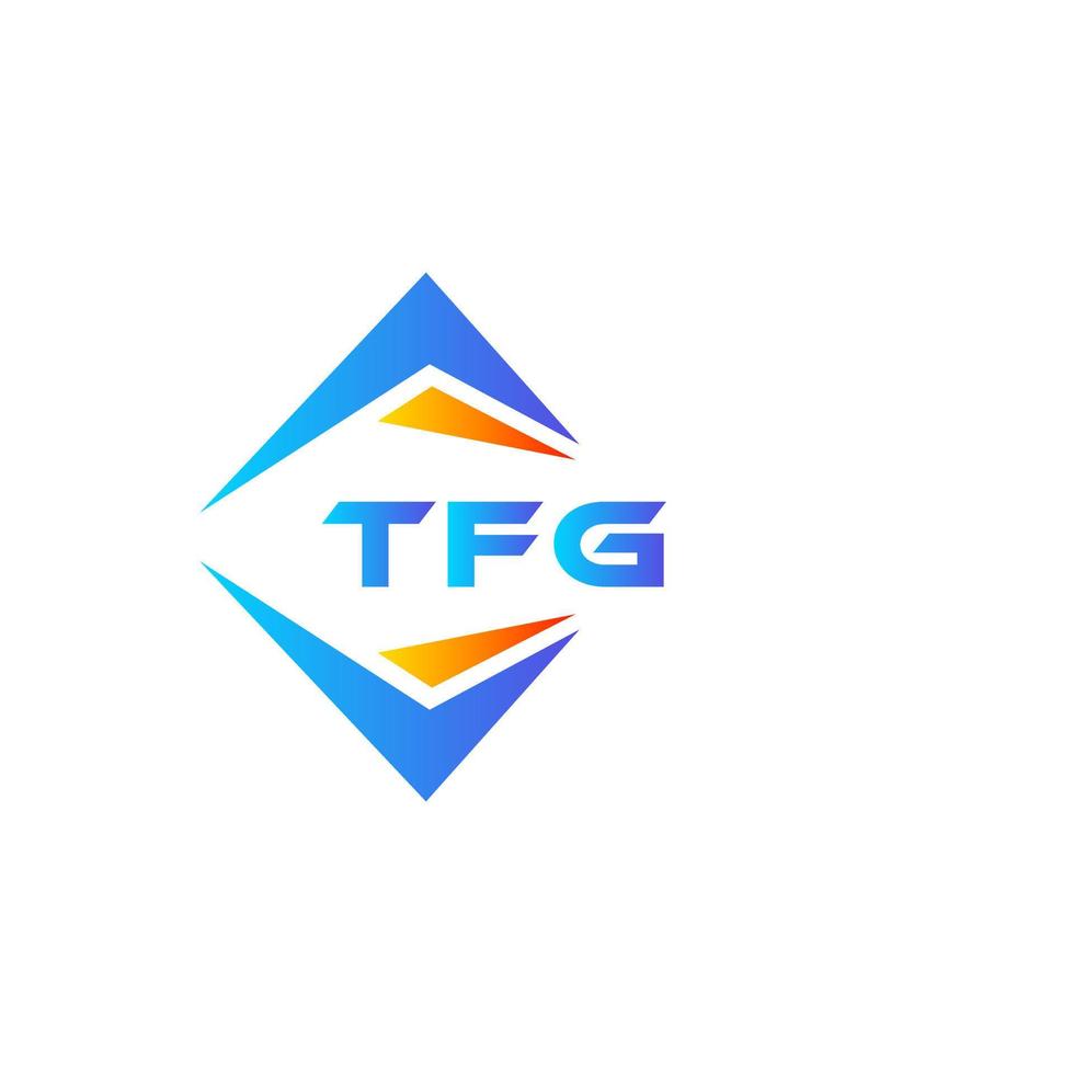 diseño de logotipo de tecnología abstracta tfg sobre fondo blanco. concepto de logotipo de letra ...