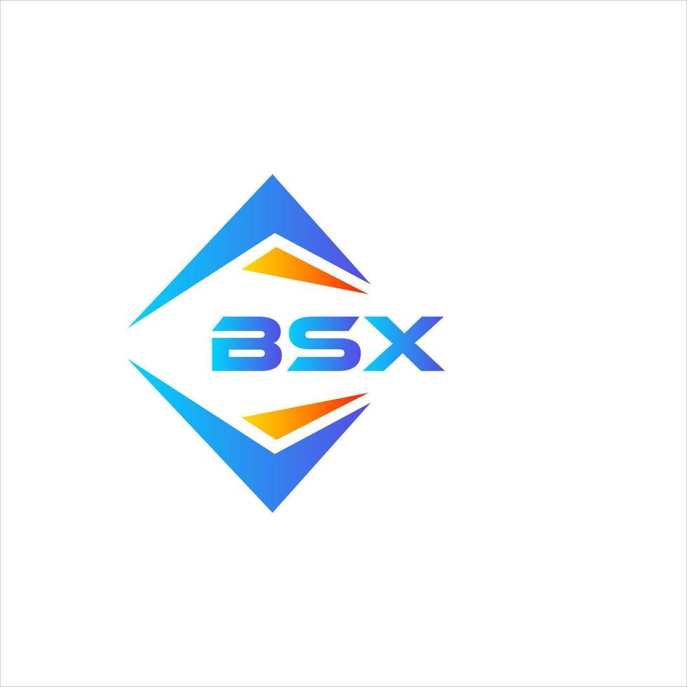 diseño de logotipo de tecnología abstracta bsx sobre fondo blanco. concepto de logotipo de letra ...