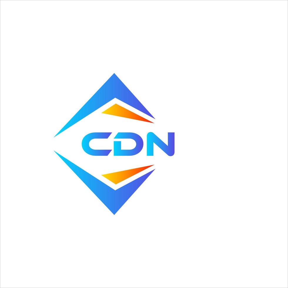 diseño de logotipo de tecnología abstracta cdn sobre fondo blanco. concepto de logotipo de letra ...