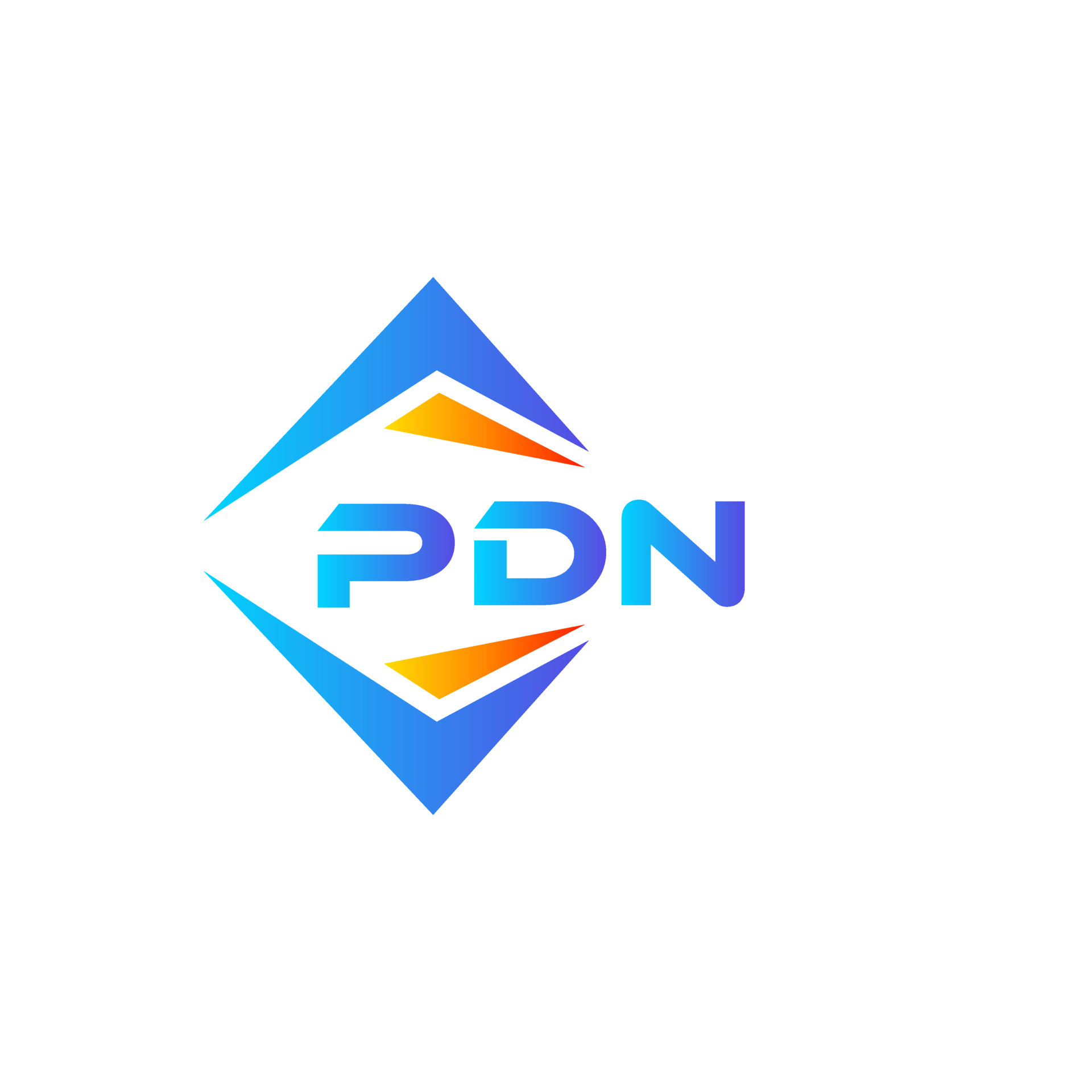 PDN abstract technology logo design on white background. PDN creative initials letter logo ...