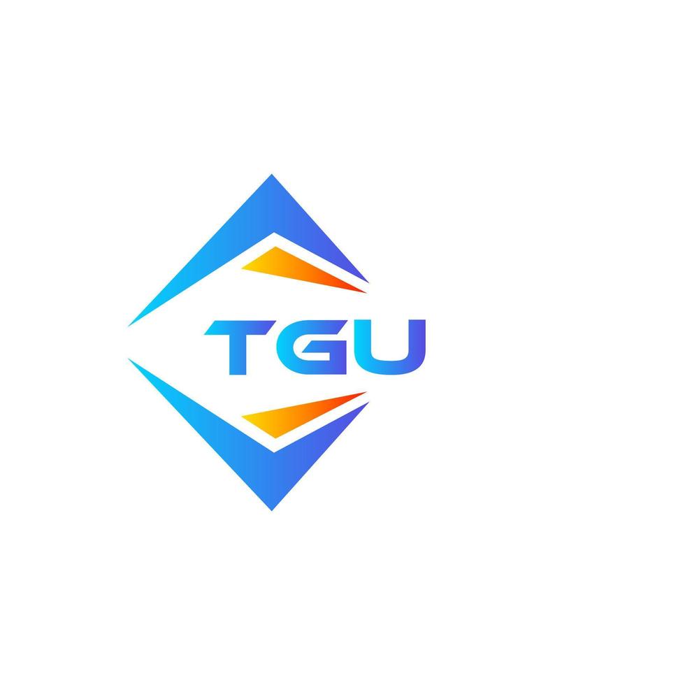 diseño de logotipo de tecnología abstracta tgu sobre fondo blanco. concepto de logotipo de letra ...