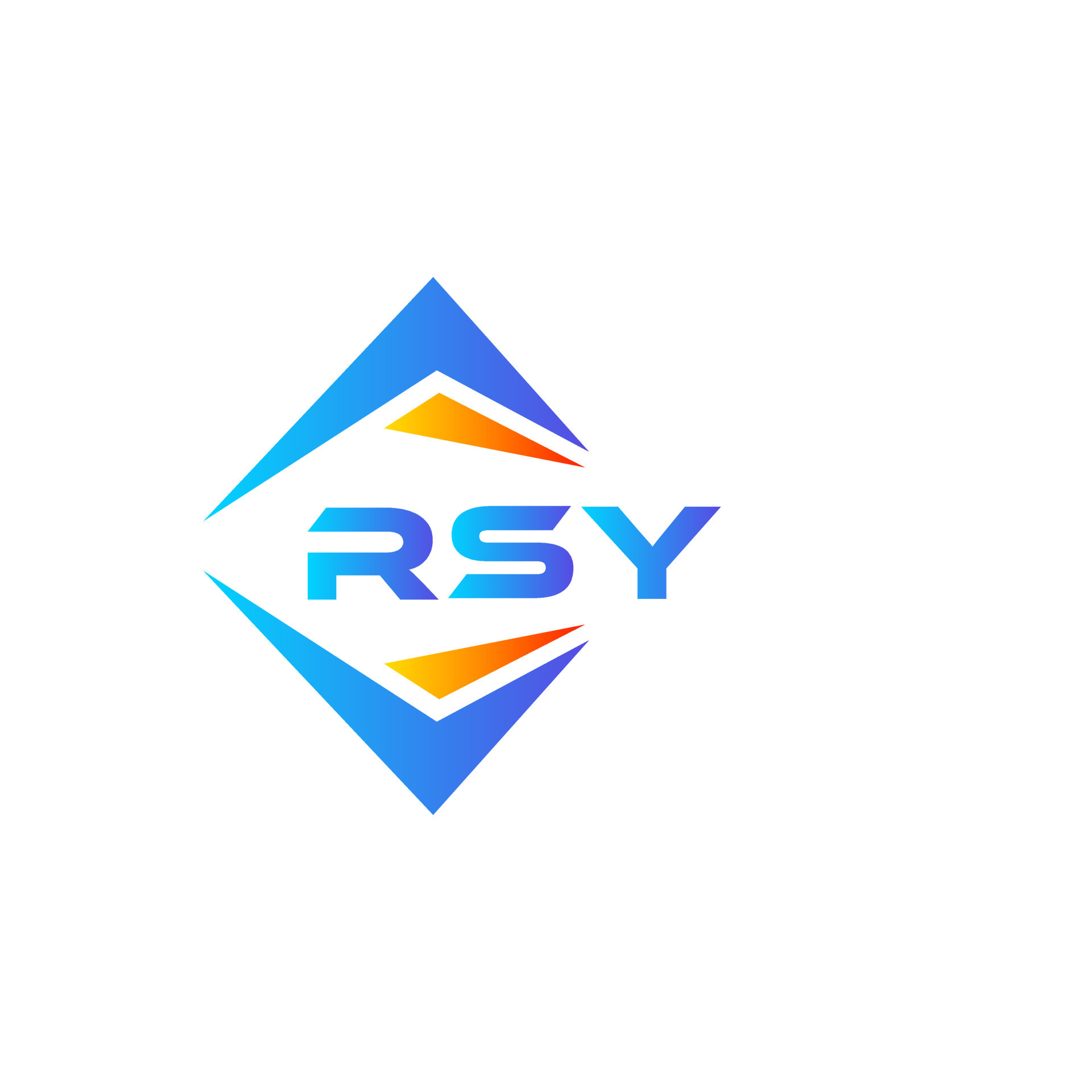 diseño de logotipo de tecnología abstracta rsy sobre fondo blanco. concepto de logotipo de letra ...