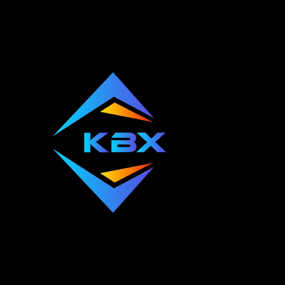 diseño de logotipo de tecnología abstracta kbx sobre fondo negro. concepto de logotipo de letra ...