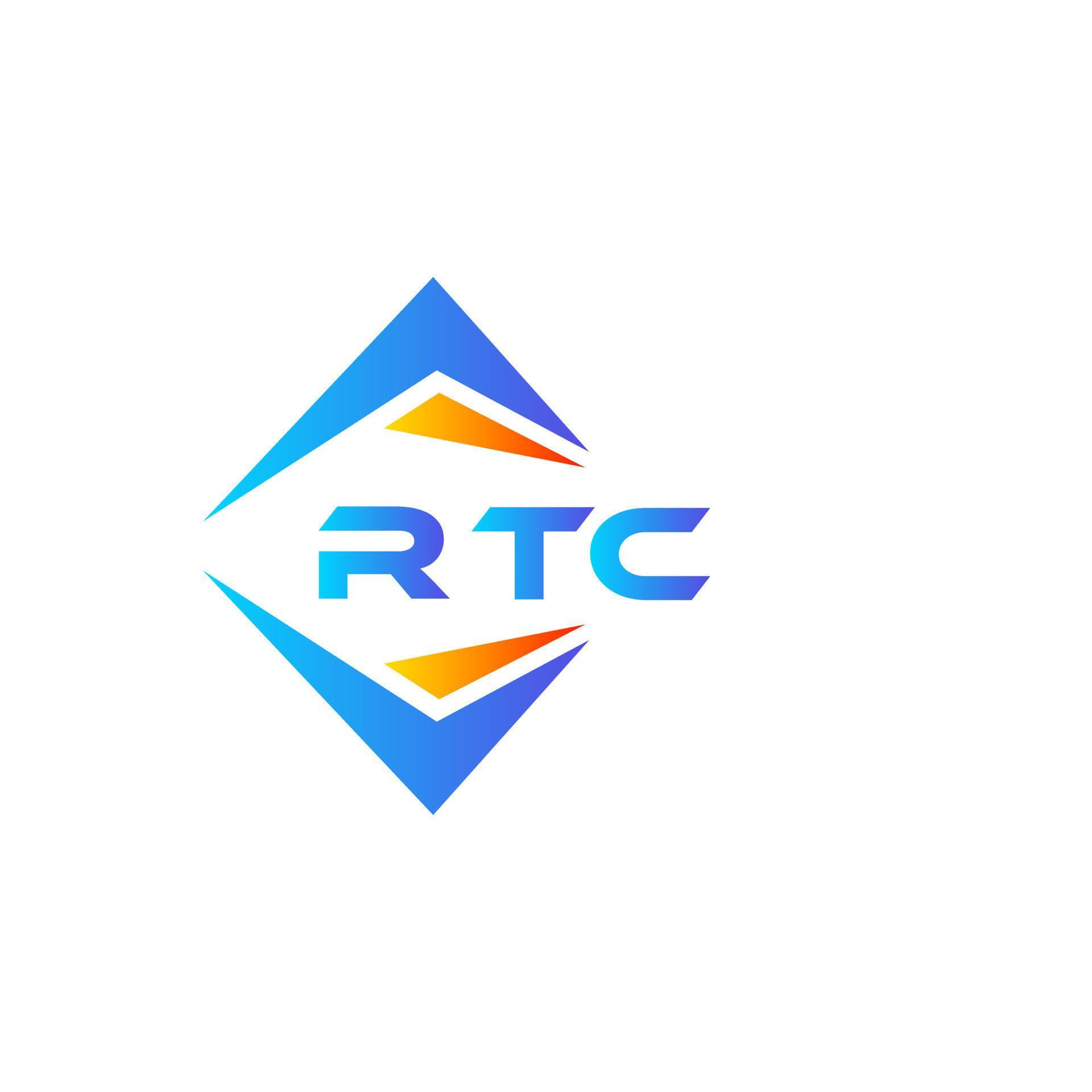 RTC abstract technology logo design on white background. RTC creative initials letter logo ...