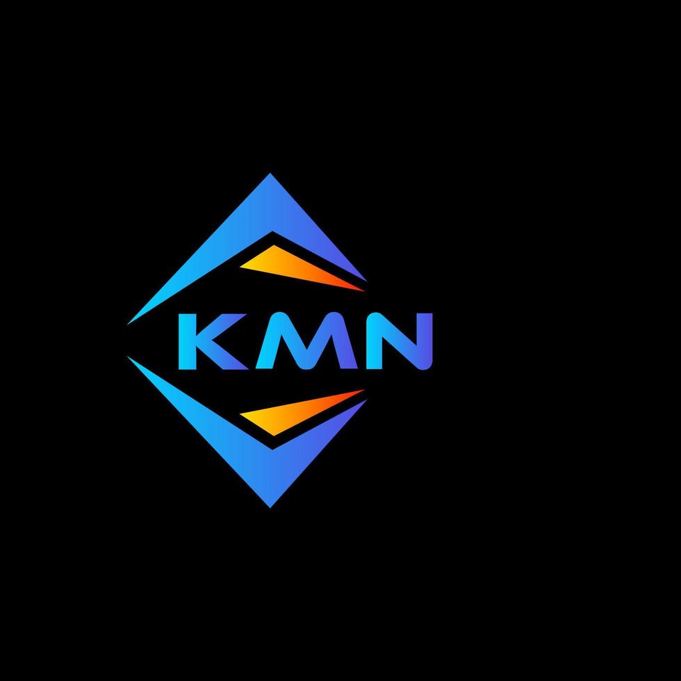 KMN abstract technology logo design on Black background. KMN creative initials letter logo ...